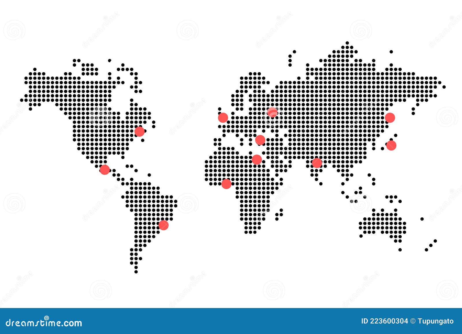 Vector Map - Biggest Cities in the World Stock Vector - Illustration of ...