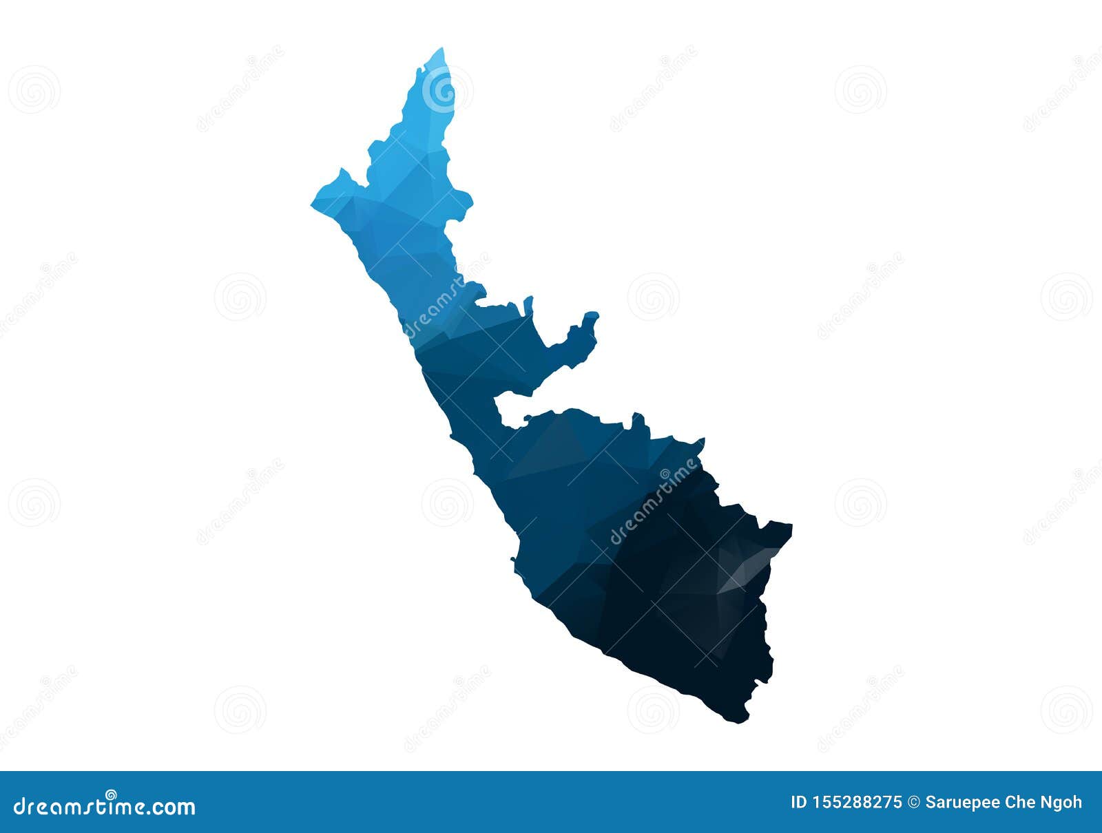 Peru - Blue Map With Neighboring Countries And Names Royalty-Free ...