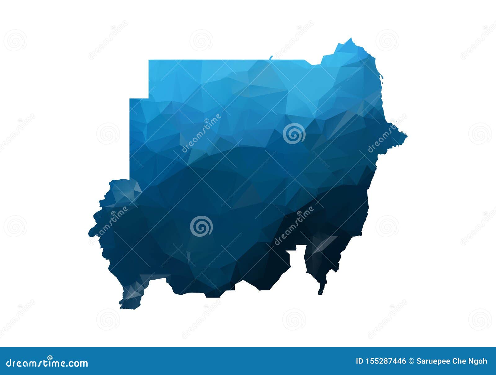 Sudan MAP In Blue, Country Map, Sudan, Border Map, Border Line Of Sudan ...