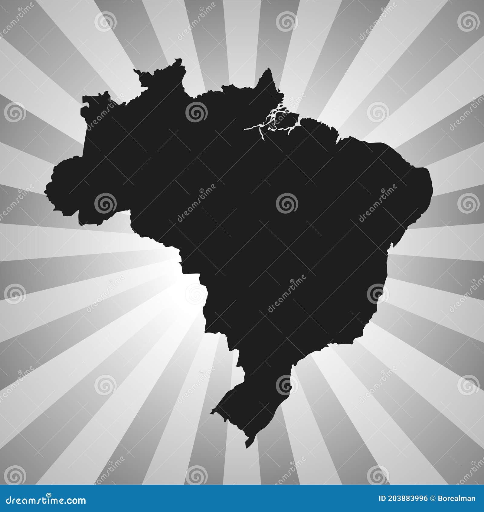 Map of the Brazil stock vector. Illustration of country - 203883996