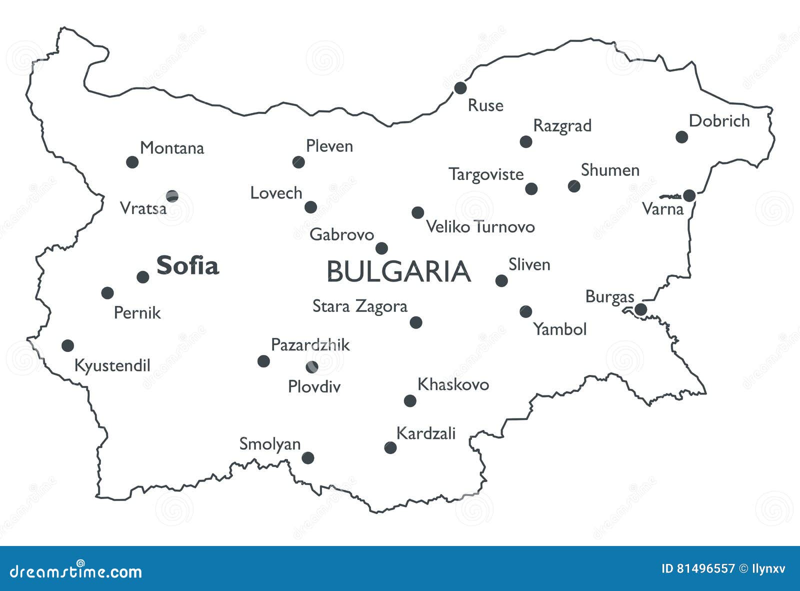 Ruse City Republic Of Bulgaria Map Vector Illustration, Scribble Sketch ...