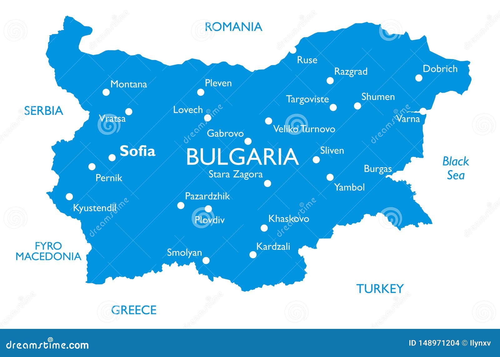 Ruse City Republic Of Bulgaria Map Vector Illustration, Scribble Sketch ...