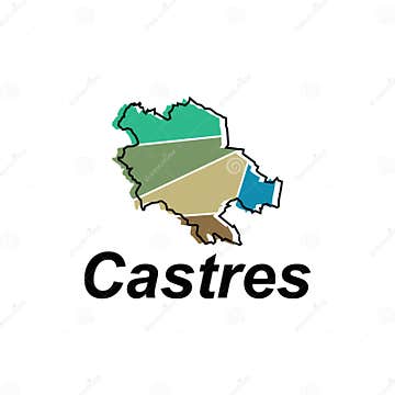 Vector Map of the Castres. Borders of for Your Infographic Stock Vector ...