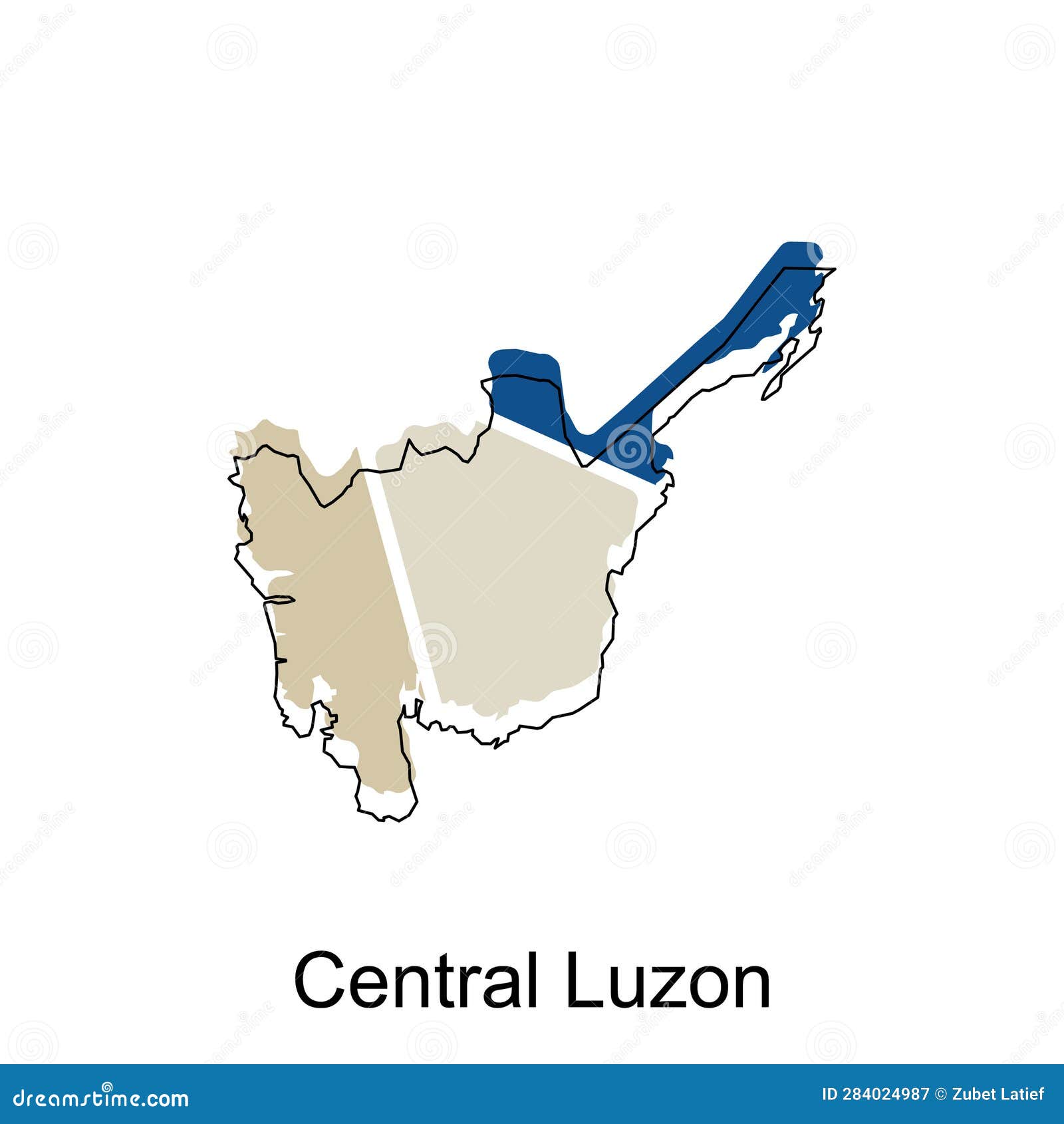 Vector Map Of Central Luzon Modern Outline, High Detailed Vector ... Vector Map Of Central Luzon Modern Outline, High Detailed Vector ...