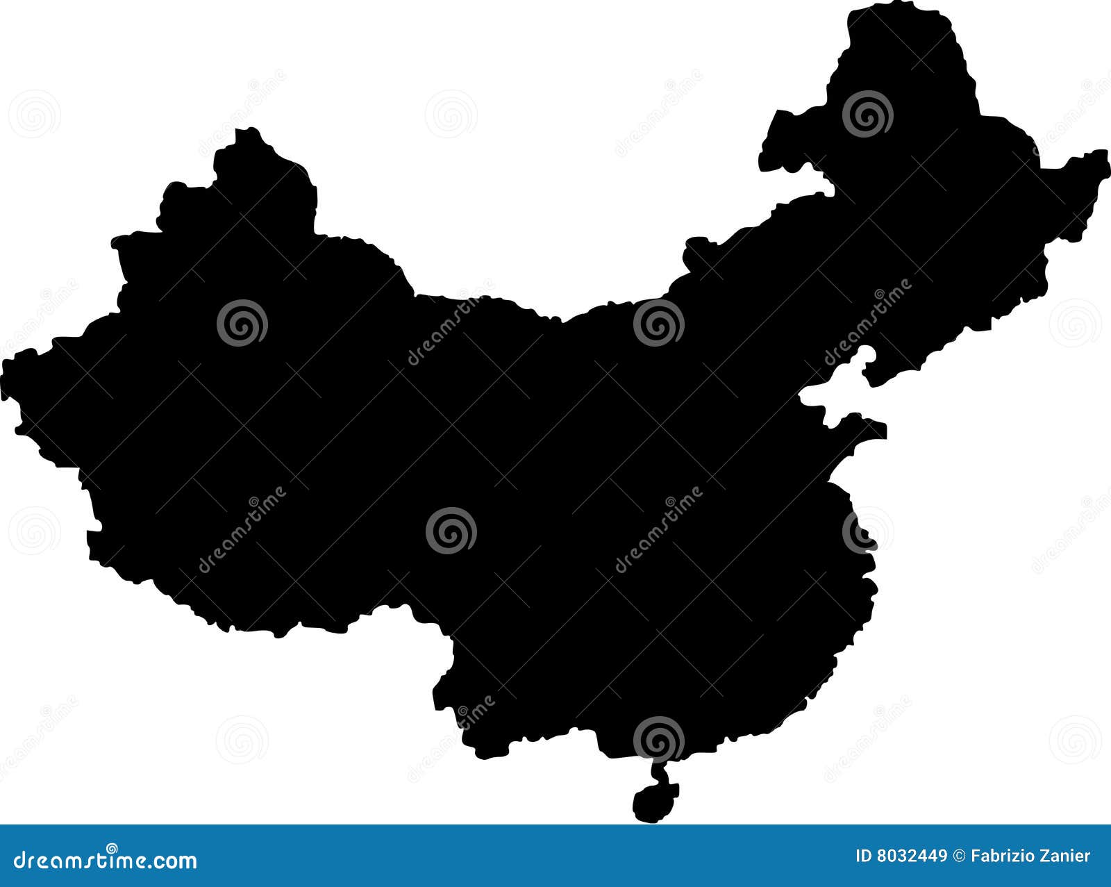 Vector map of china stock vector. Illustration of clip - 8032449