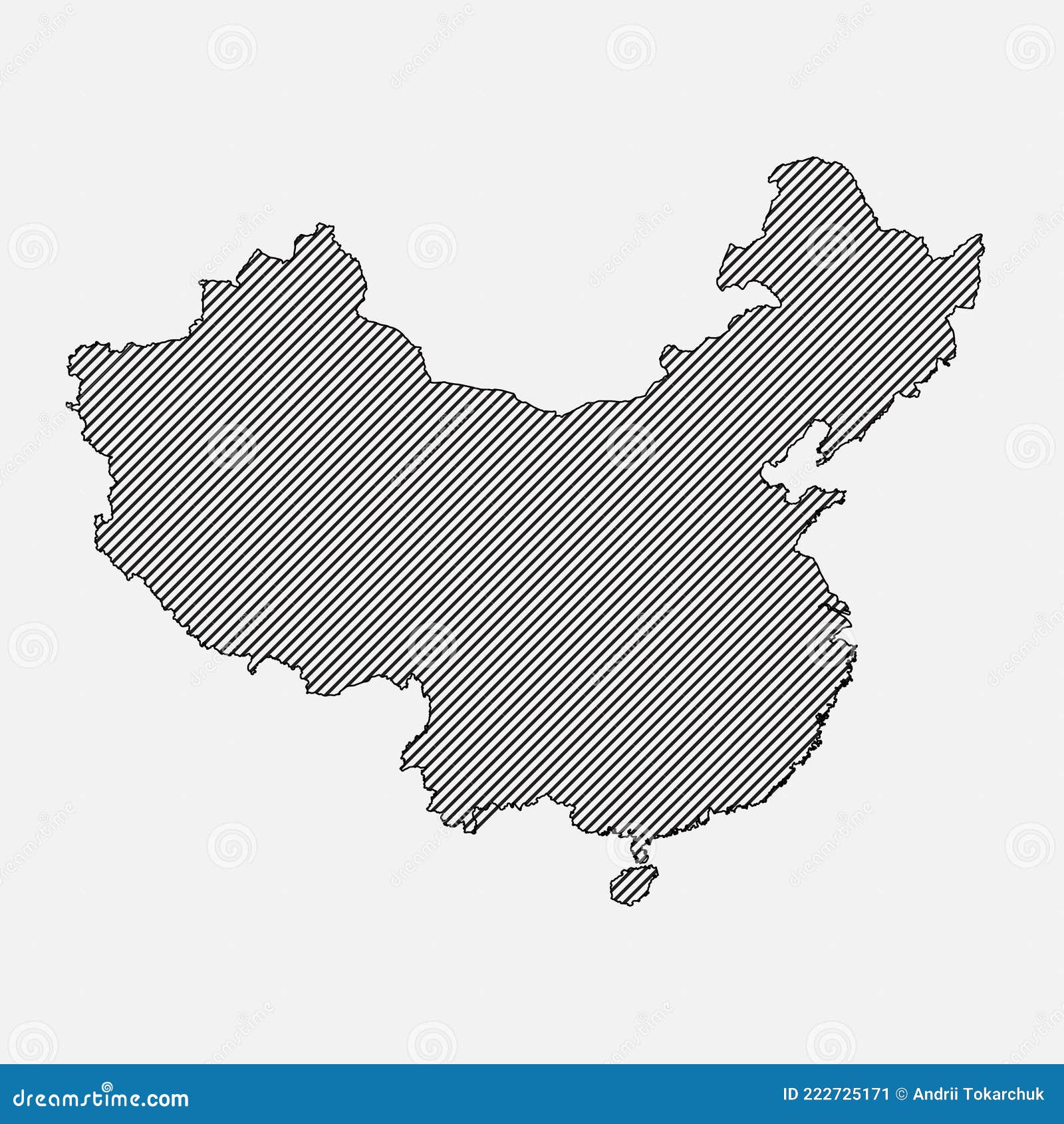 Vector Map China, Template Asia Outline Country | CartoonDealer.com ...