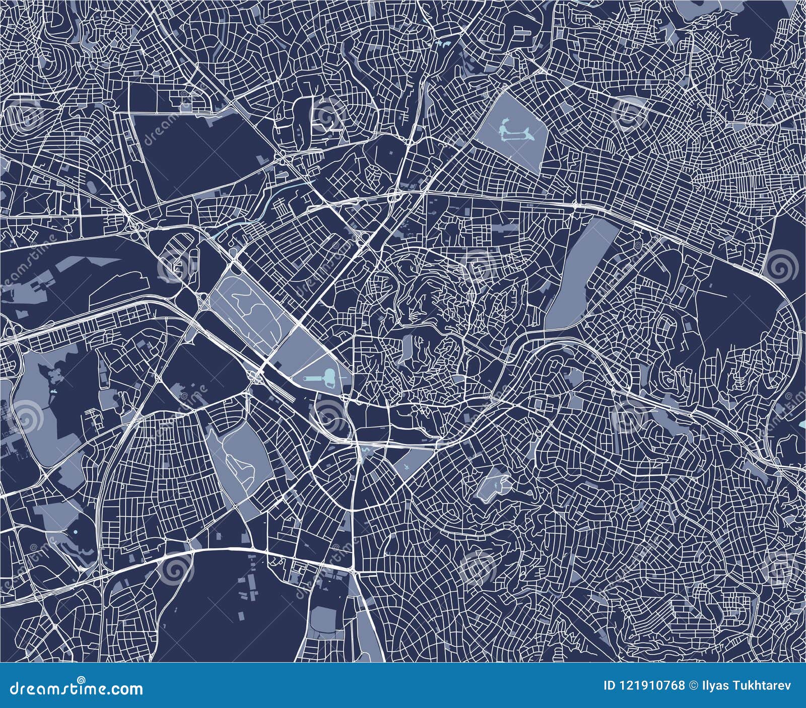 Map of the City of Ankara, Turkey Stock Illustration - Illustration of ...