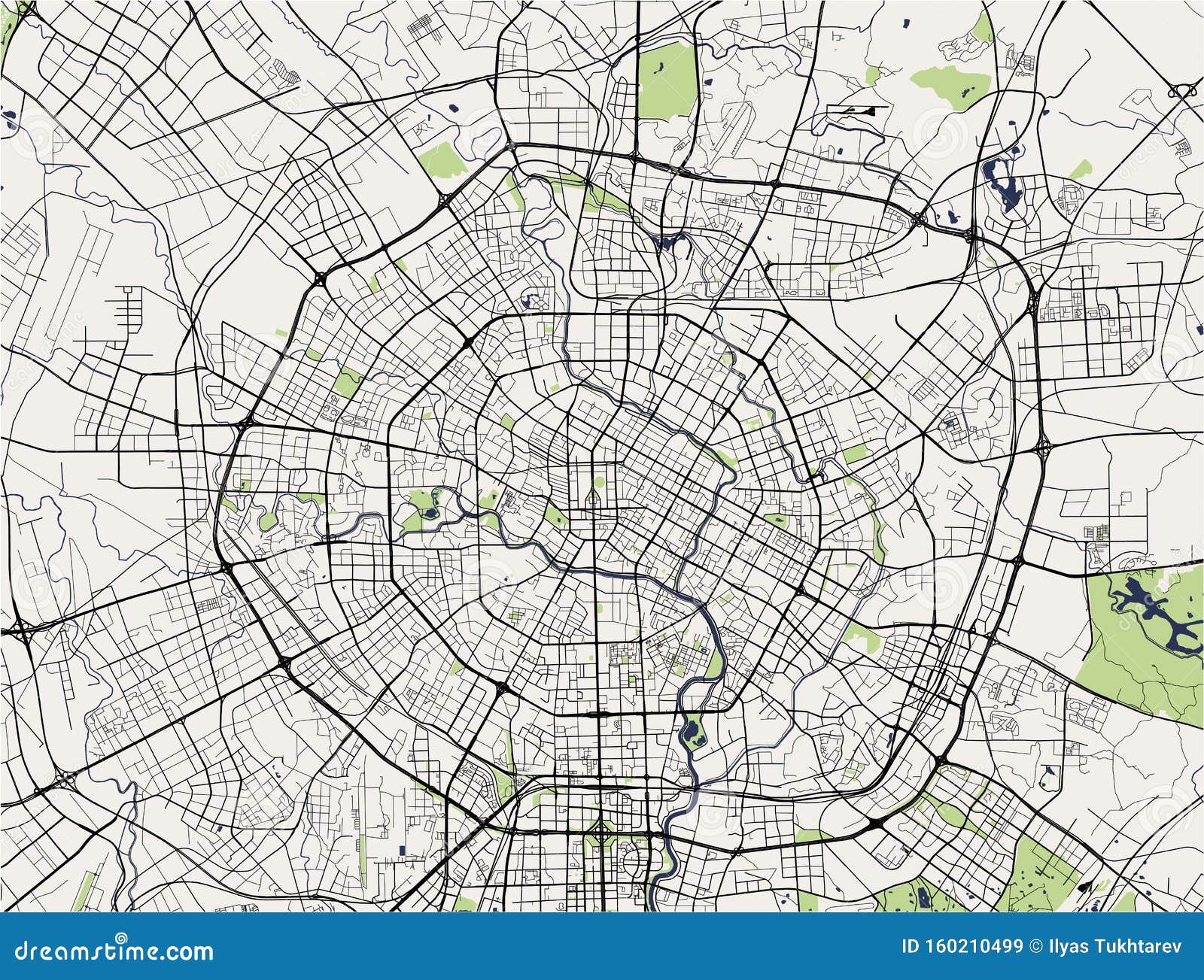 Map of the City of Chengdu, China Stock Illustration - Illustration of ...