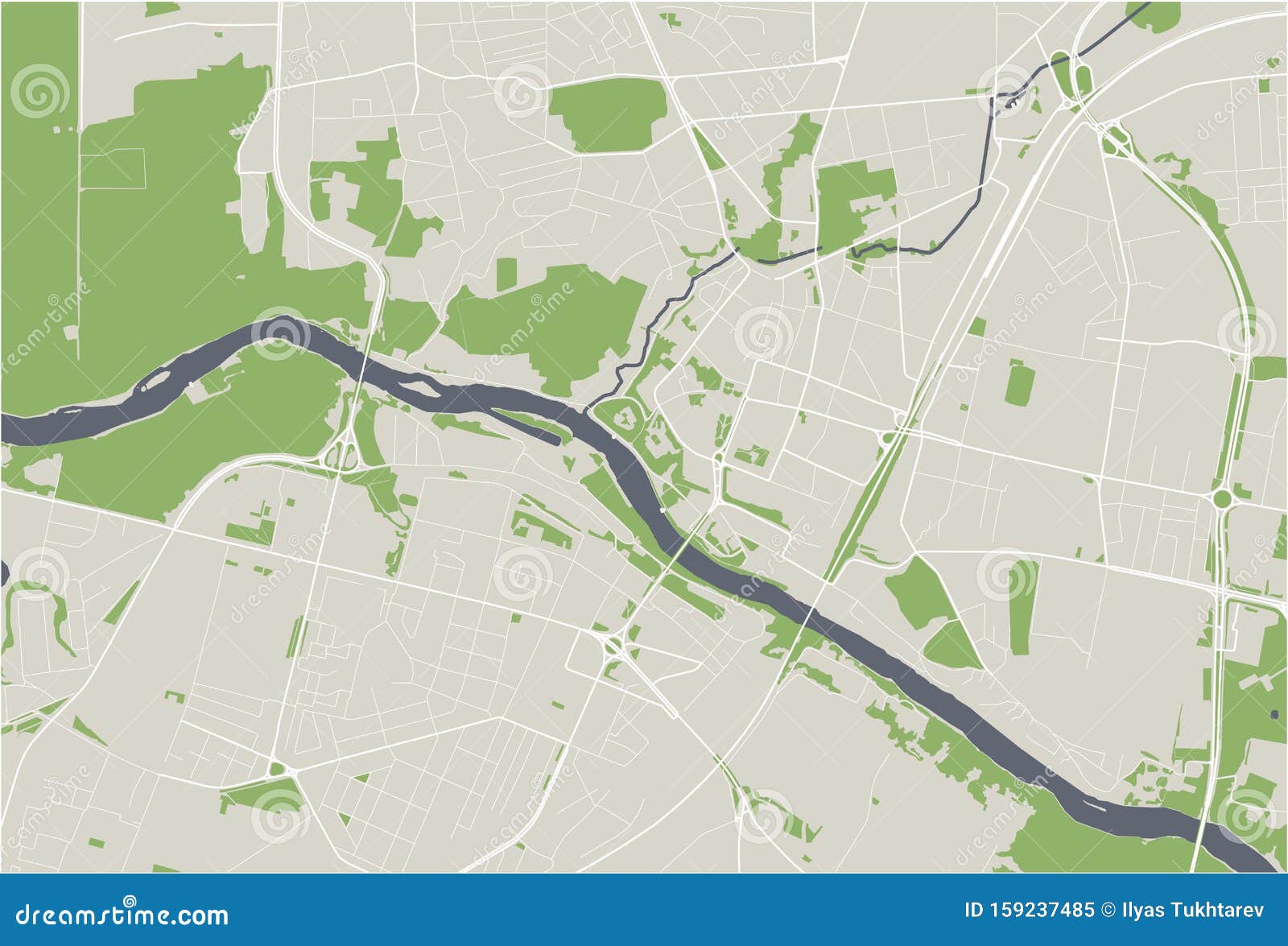 Map of the City of Grodno, Belarus Stock Illustration - Illustration of ...