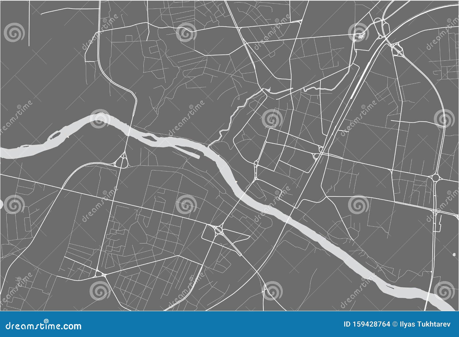 Map of the City of Grodno, Belarus Stock Illustration - Illustration of ...