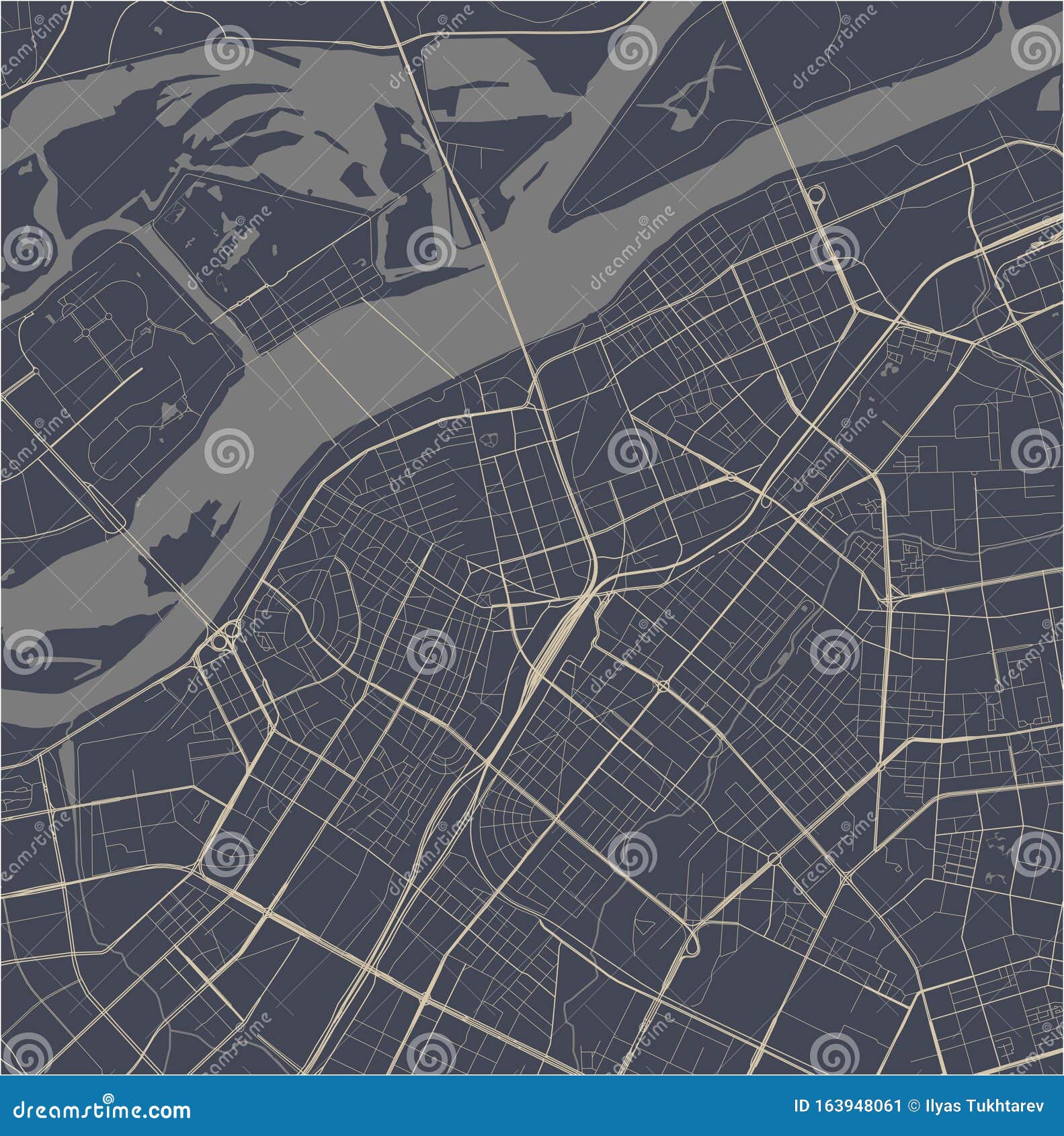 Map of the City of Harbin, China Stock Illustration - Illustration of ...