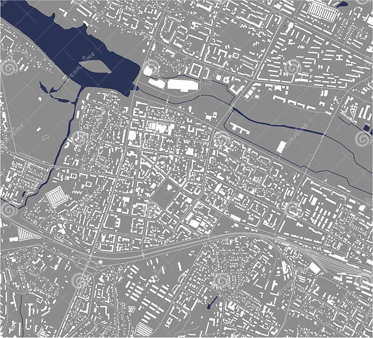 Map of the City of Khmelnytskyi, Ukraine Stock Illustration ...