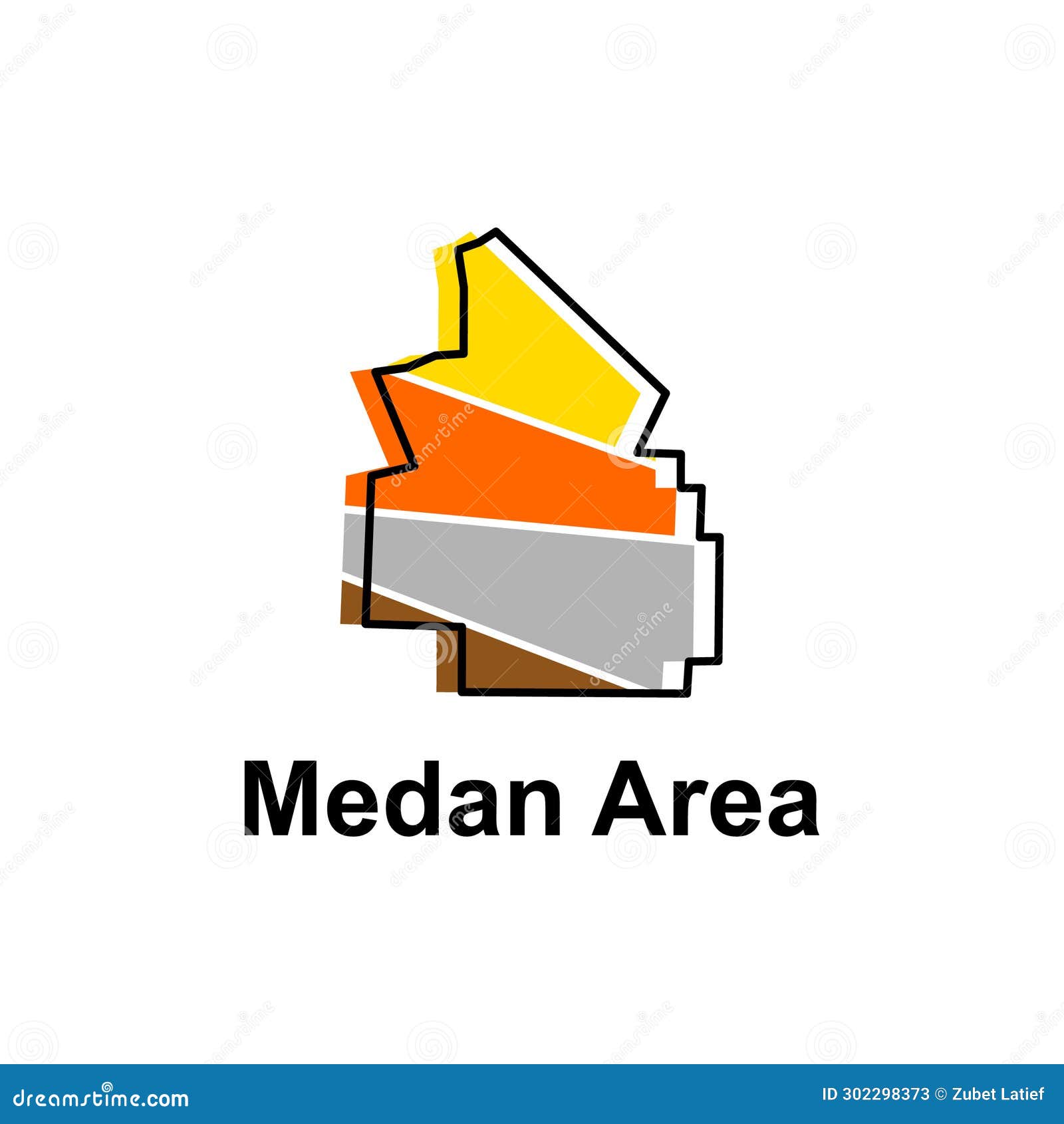 Vector Map City of Medan Area, Element Graphic Illustration Template ...