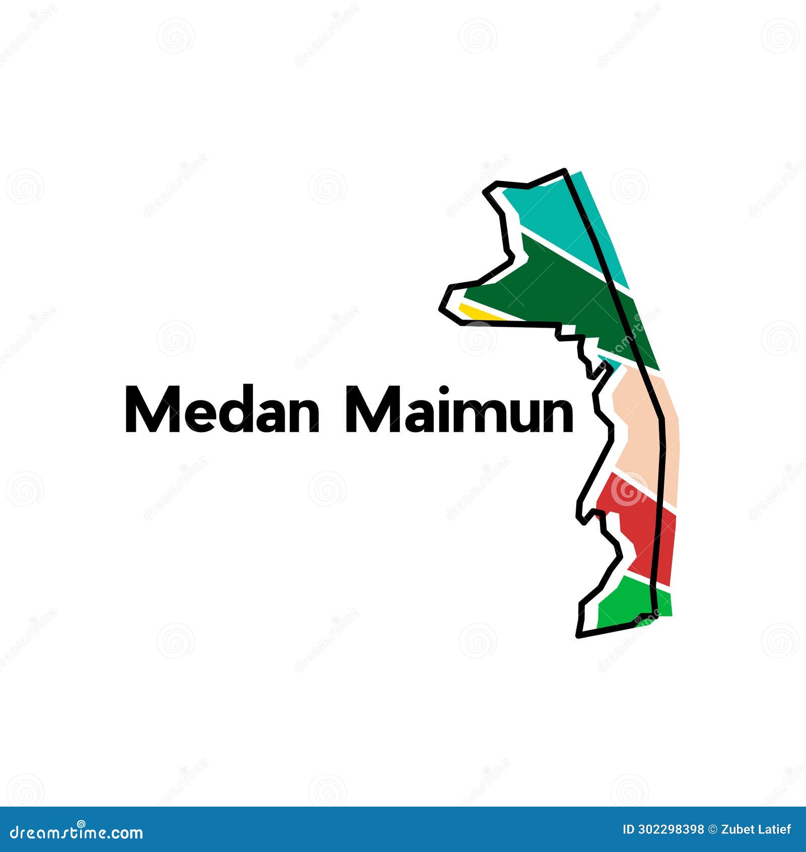 Vector Map City of Medan Maimun, Element Graphic Illustration Template ...