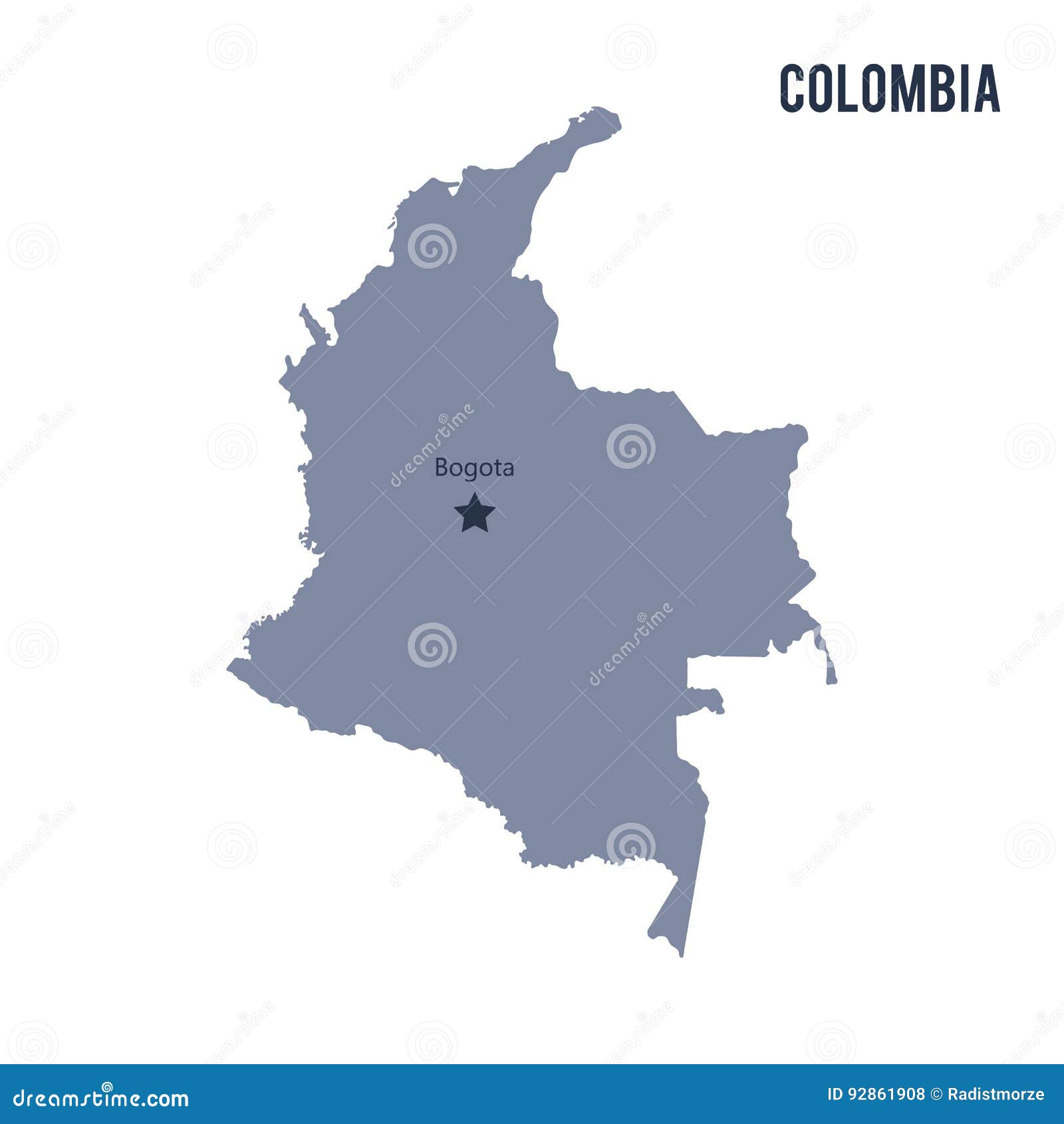 Colombia Map Isolated On Png Or Transparent Background,Symbol Of ...