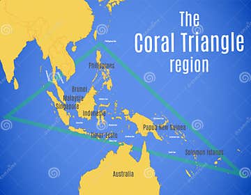 Vector Map of the Coral Triangle Region Stock Vector - Illustration of ...