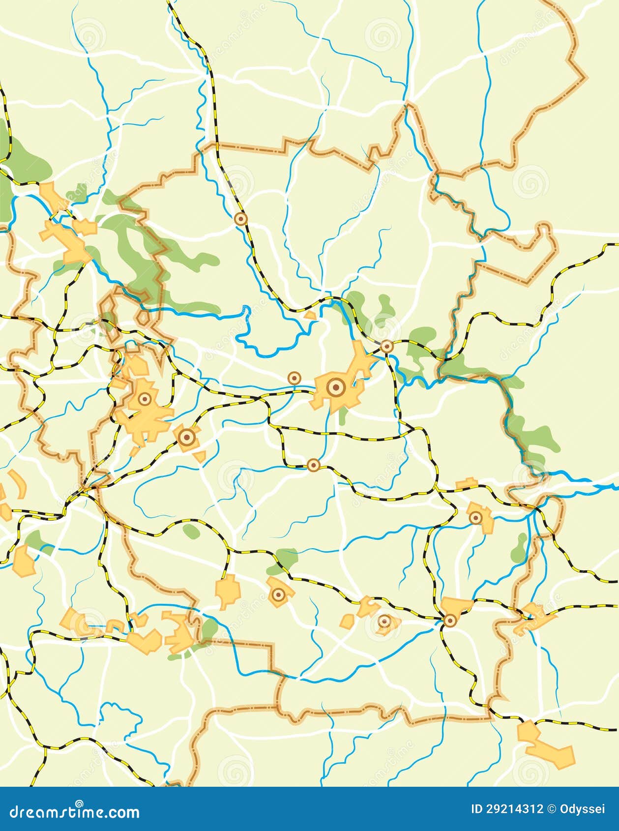 Vector Map of the Country stock vector. Illustration of journey - 29214312