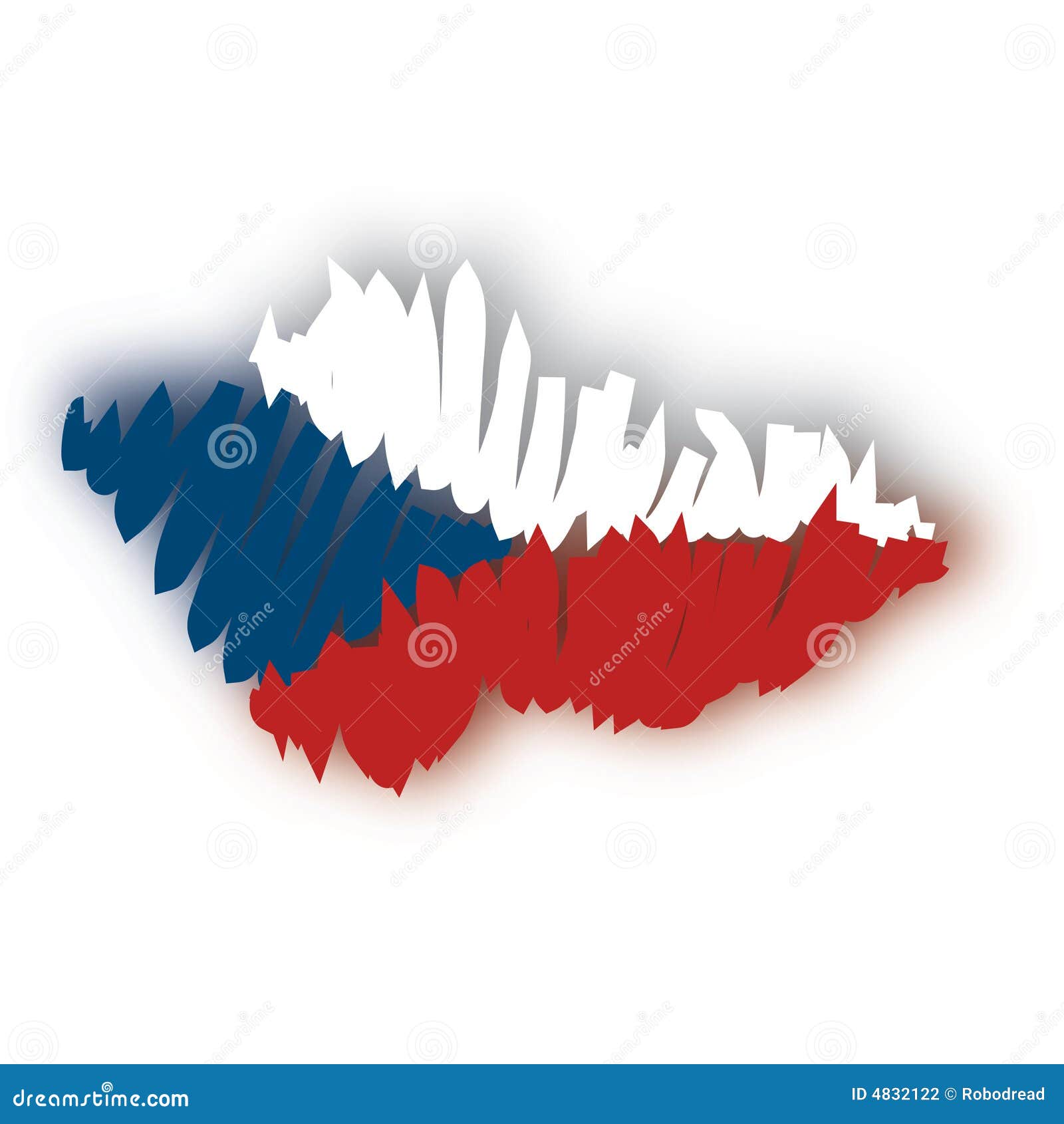 Vector map Czech Republic stock vector. Illustration of shadow - 4832122