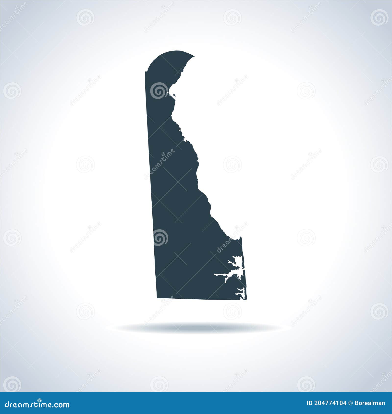 Map of the Delaware stock vector. Illustration of isolated - 204774104
