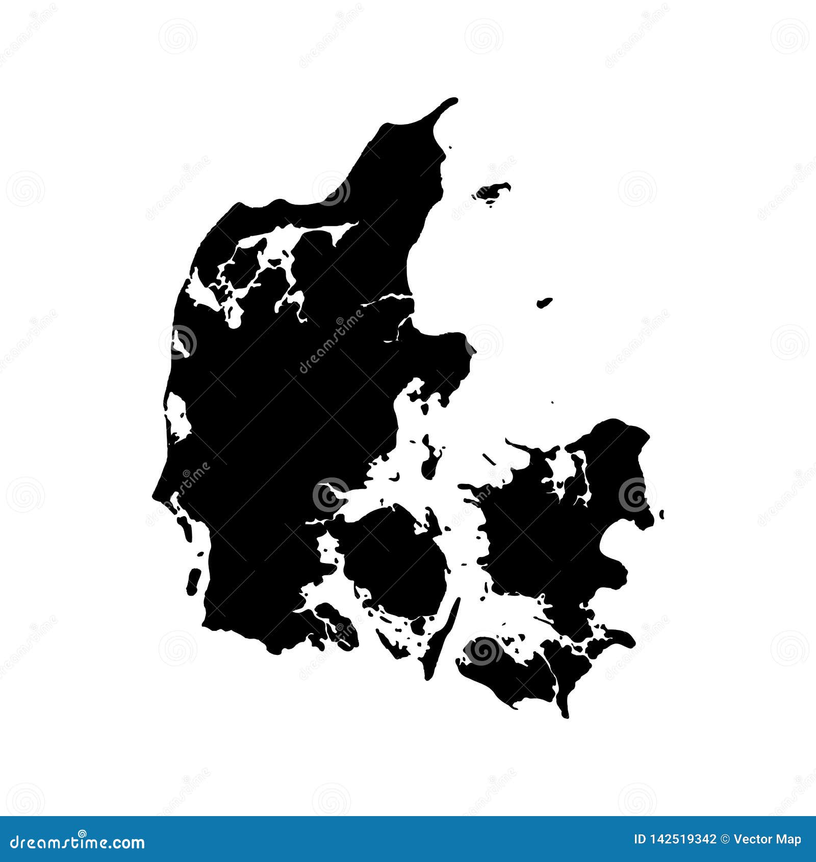 Denmark Map Isolated On Png Or Transparent Background,Symbol Of Denmark ...