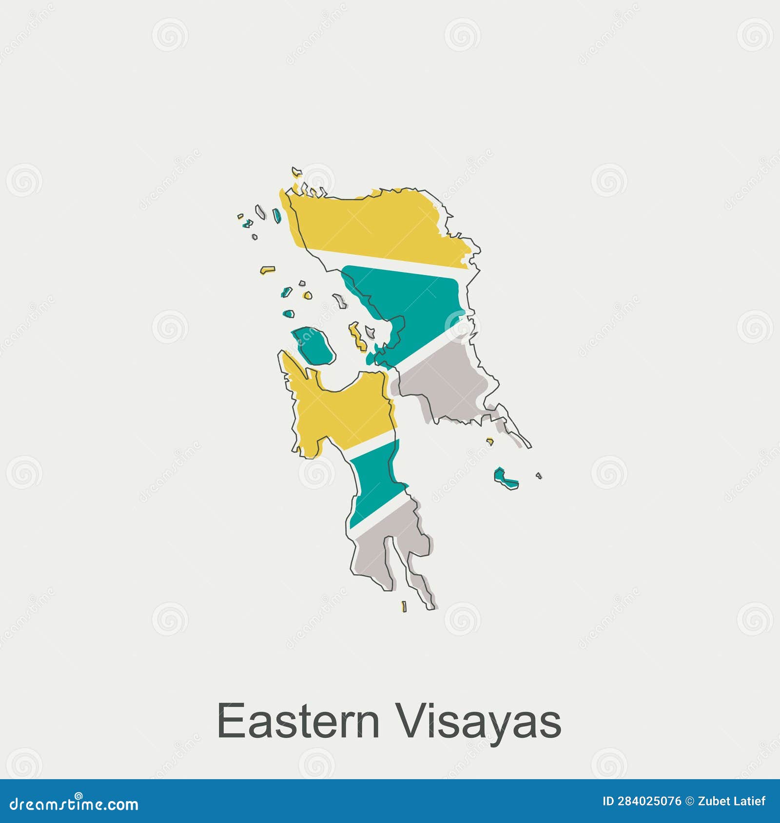 Vector Map Of Eastern Visayas Modern Outline, High Detailed Vector ...