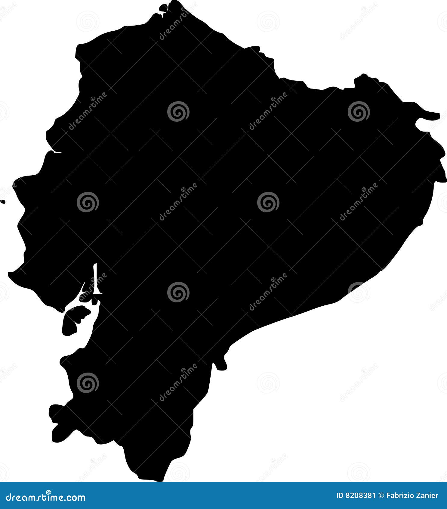 Vector Map Of Ecuador Stock Image - Image: 8208381