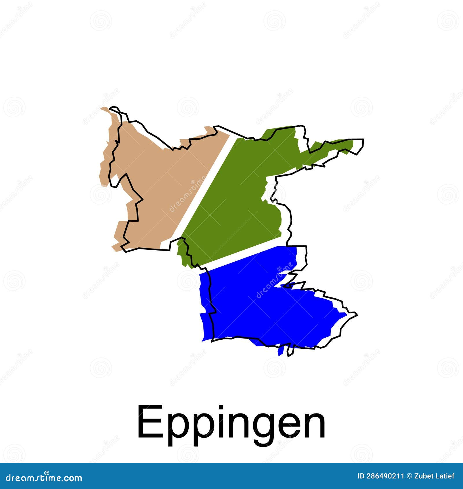 Vector Map of Eppingen Modern Outline, High Detailed Vector ...