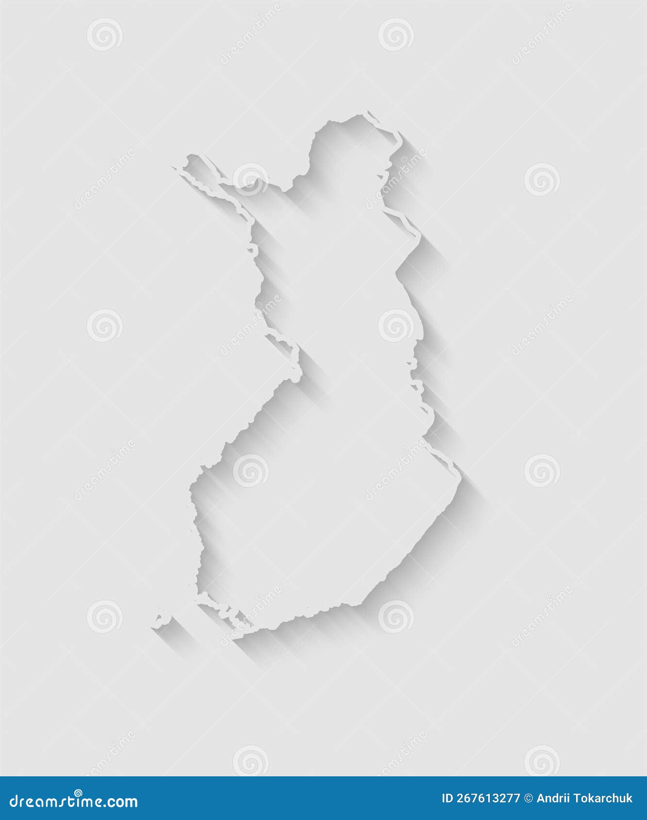 Vector Map Finland, Abstract Inner Shadow Stock Vector - Illustration ...
