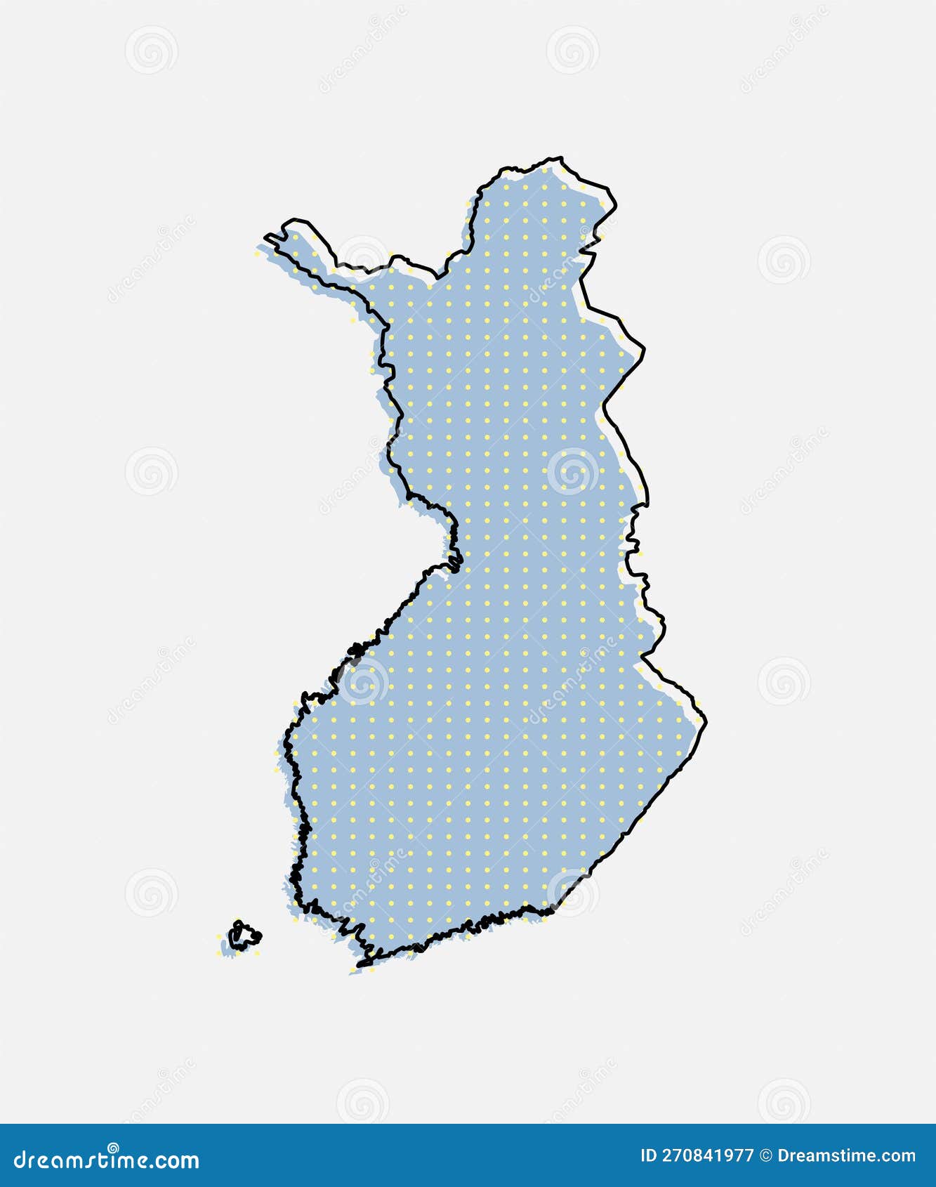 Vector Map Finland for Points, Dotted Template Stock Vector ...