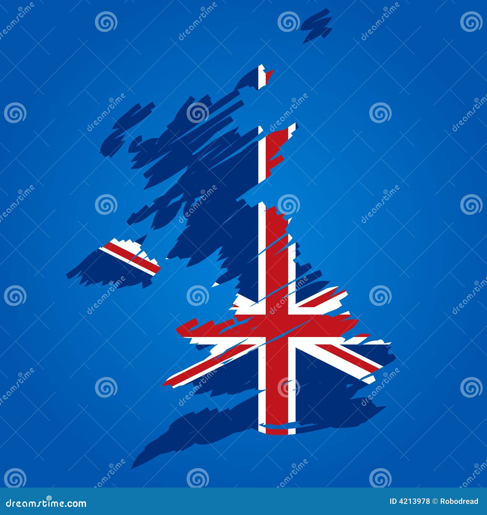 Vector map flag of the UK stock vector. Illustration of hand - 4213978