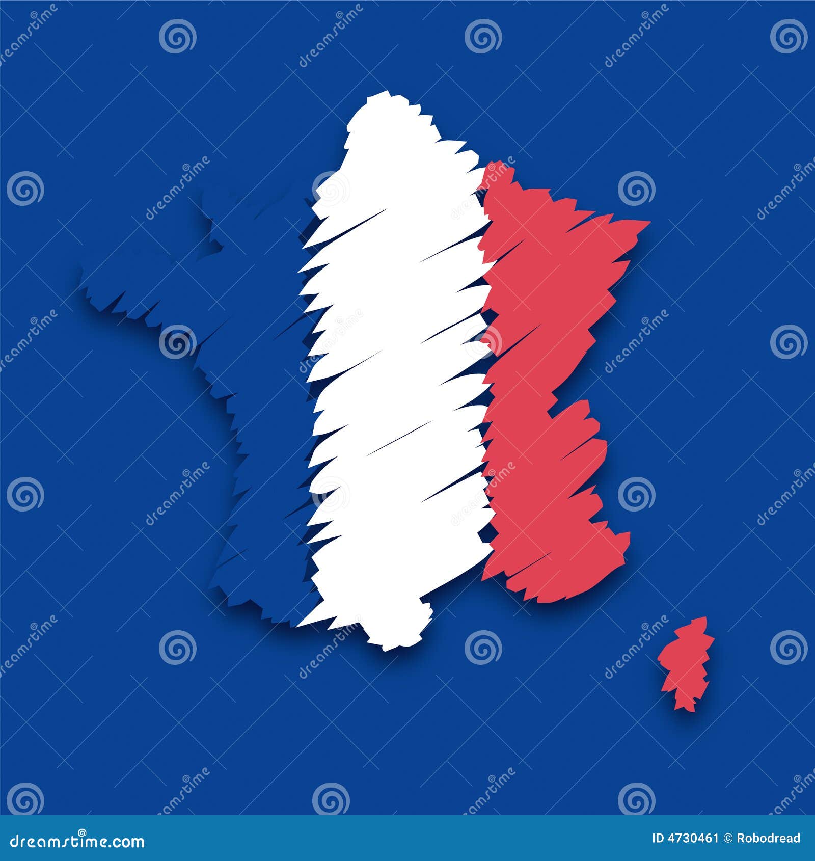 Vector map France stock vector. Illustration of shadow - 4730461