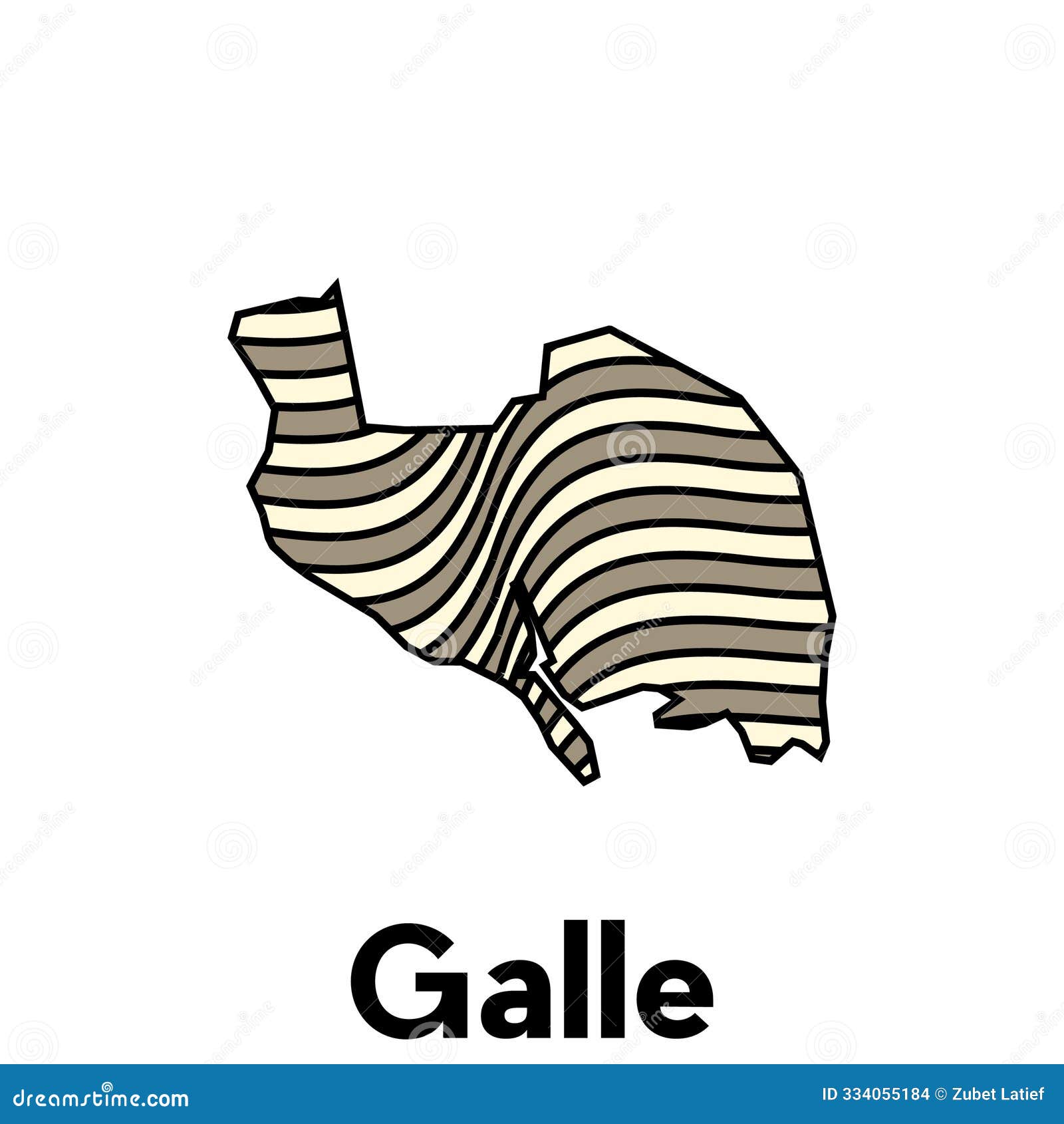 Vector Map of Galle City, Borders of for Your Infographic. Vector ...