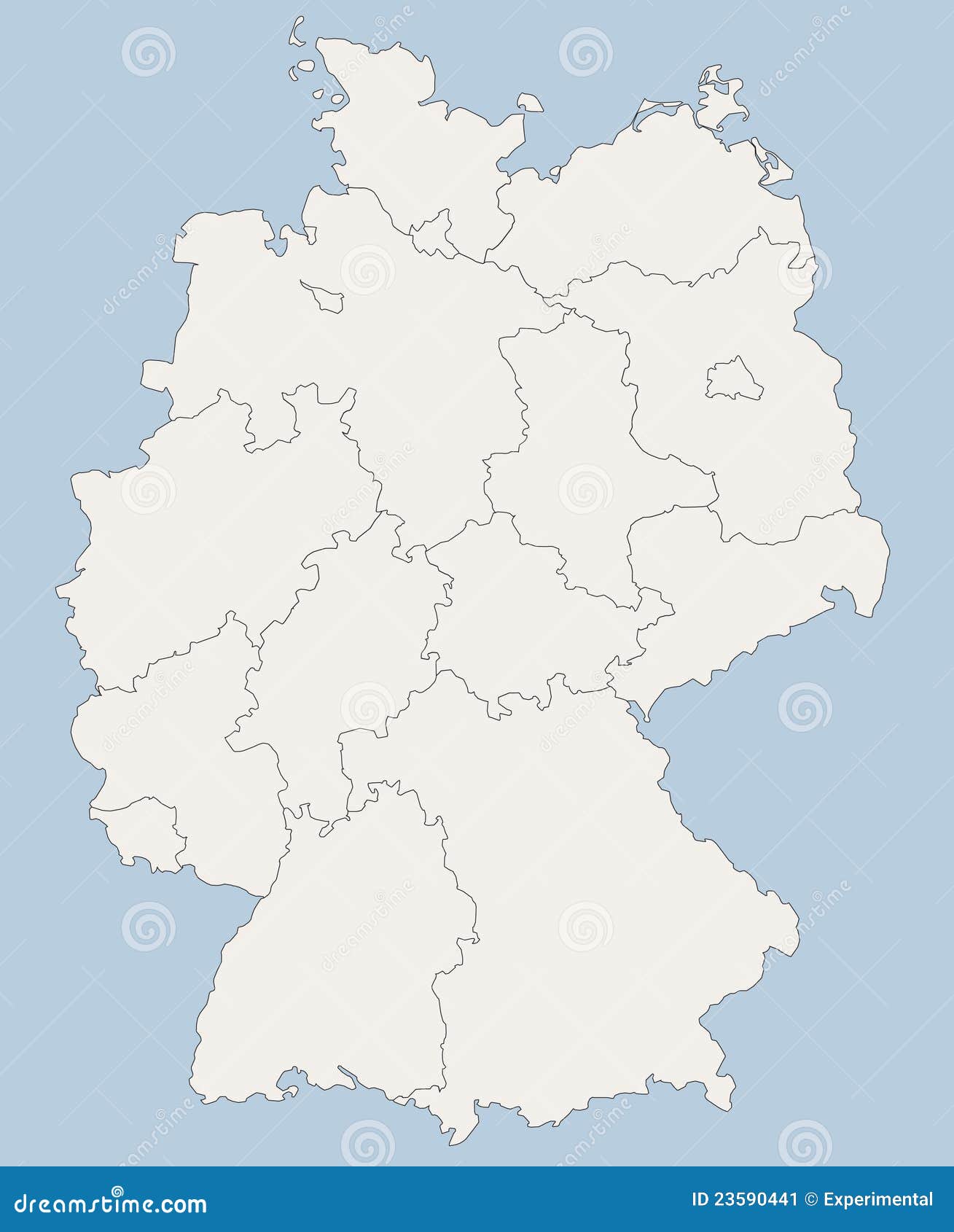 Vector map of Germany stock vector. Illustration of germany - 23590441