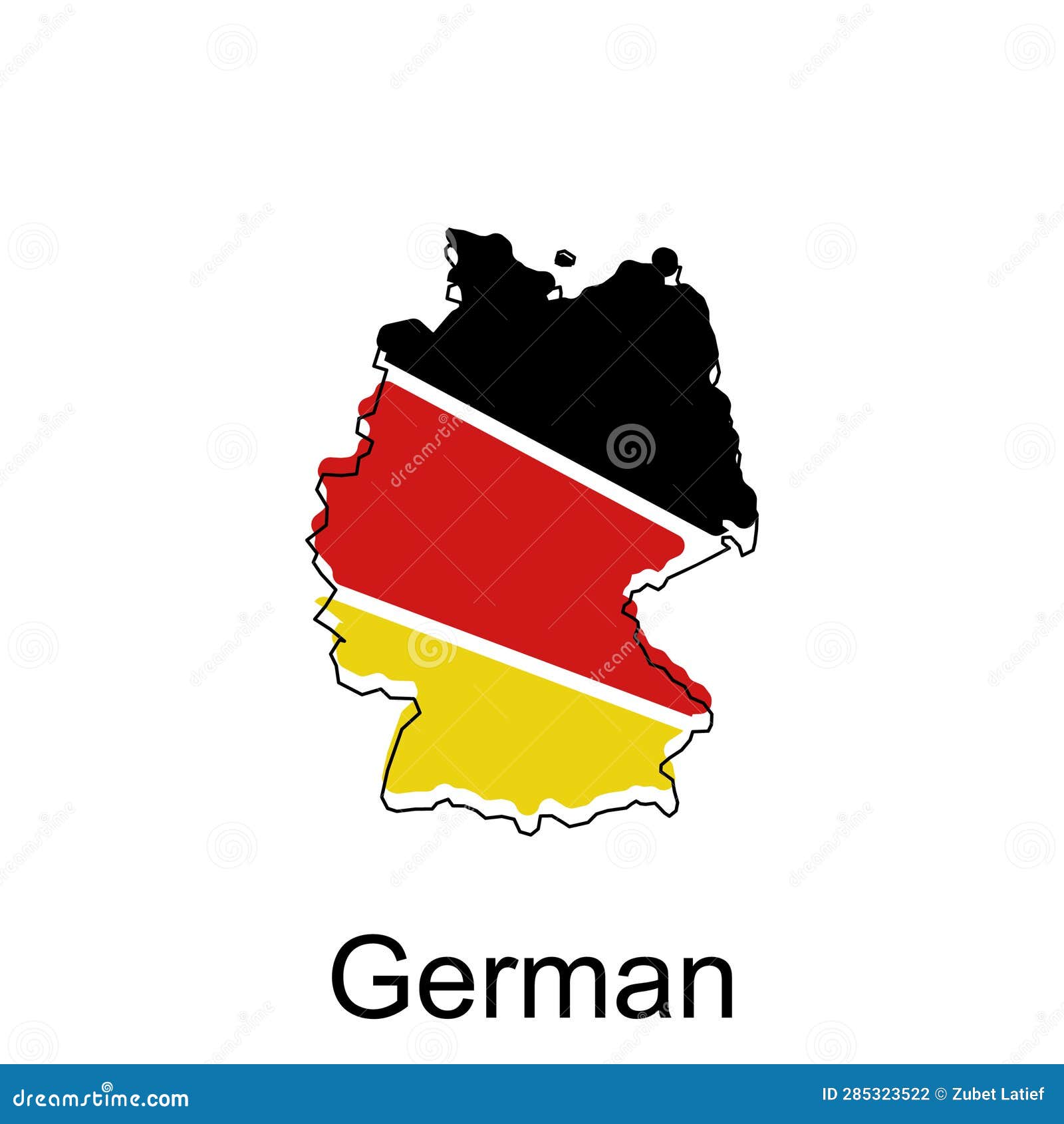 Vector Map of the Germany Country. Borders of for Your Infographic ...