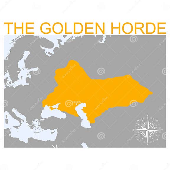 Vector Map of the Golden Horde Stock Vector - Illustration of eurasia ...