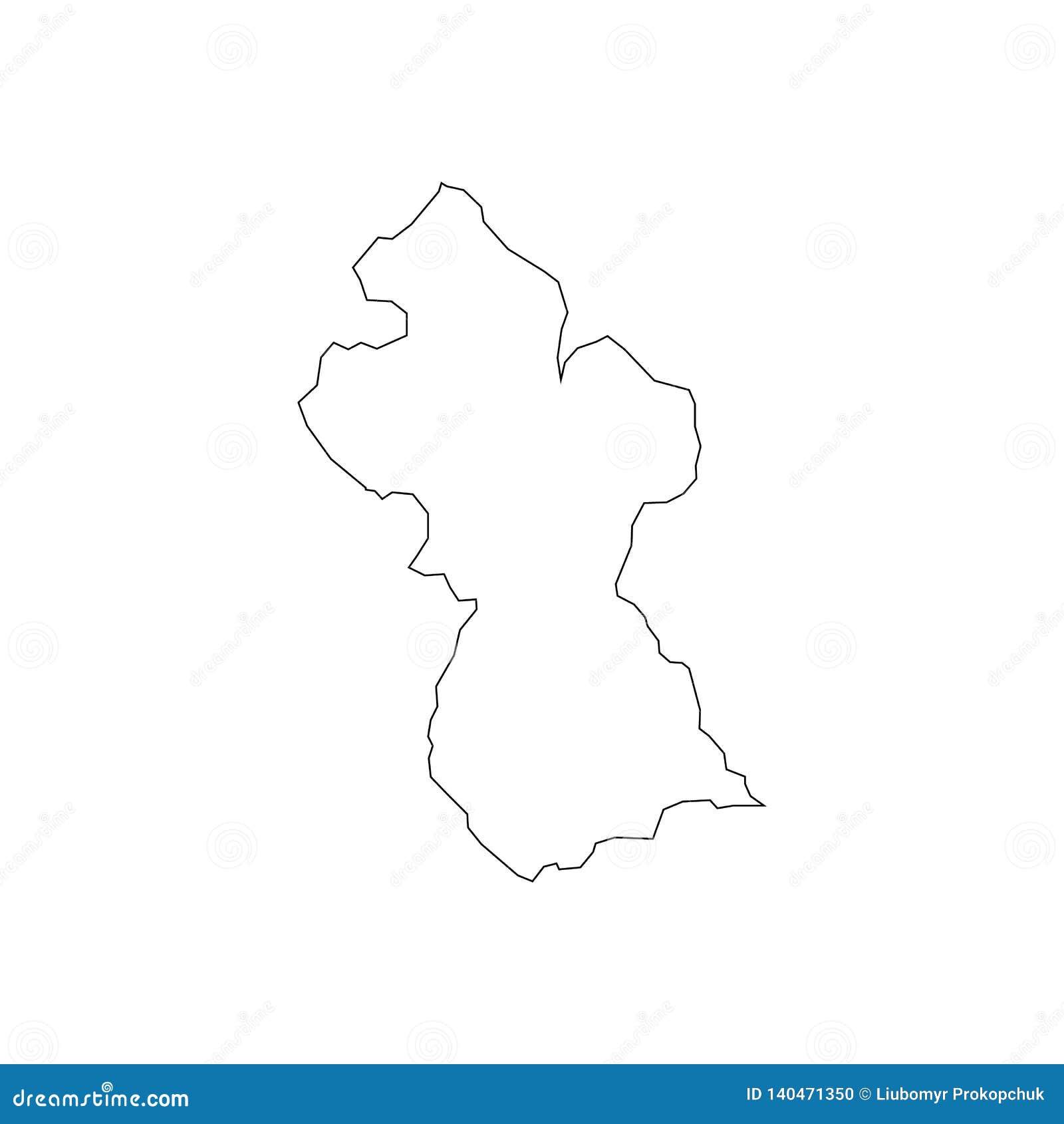Vector map of Guyana stock vector. Illustration of nation - 140471350