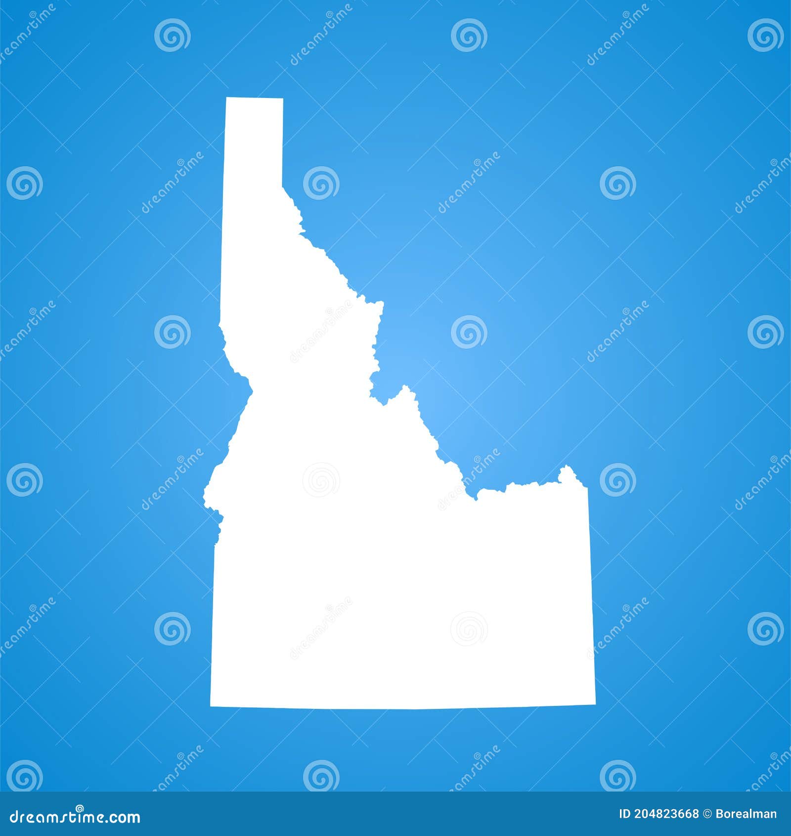 Map of the Idaho stock vector. Illustration of america - 204823668