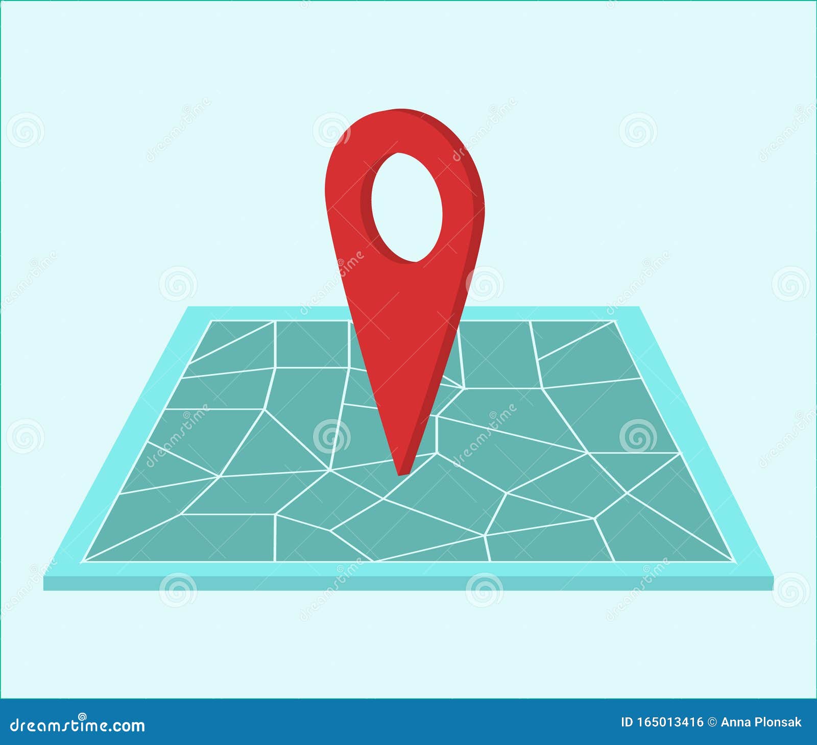 Vector Map Illustration. Navigation Stock Illustration - Illustration ...