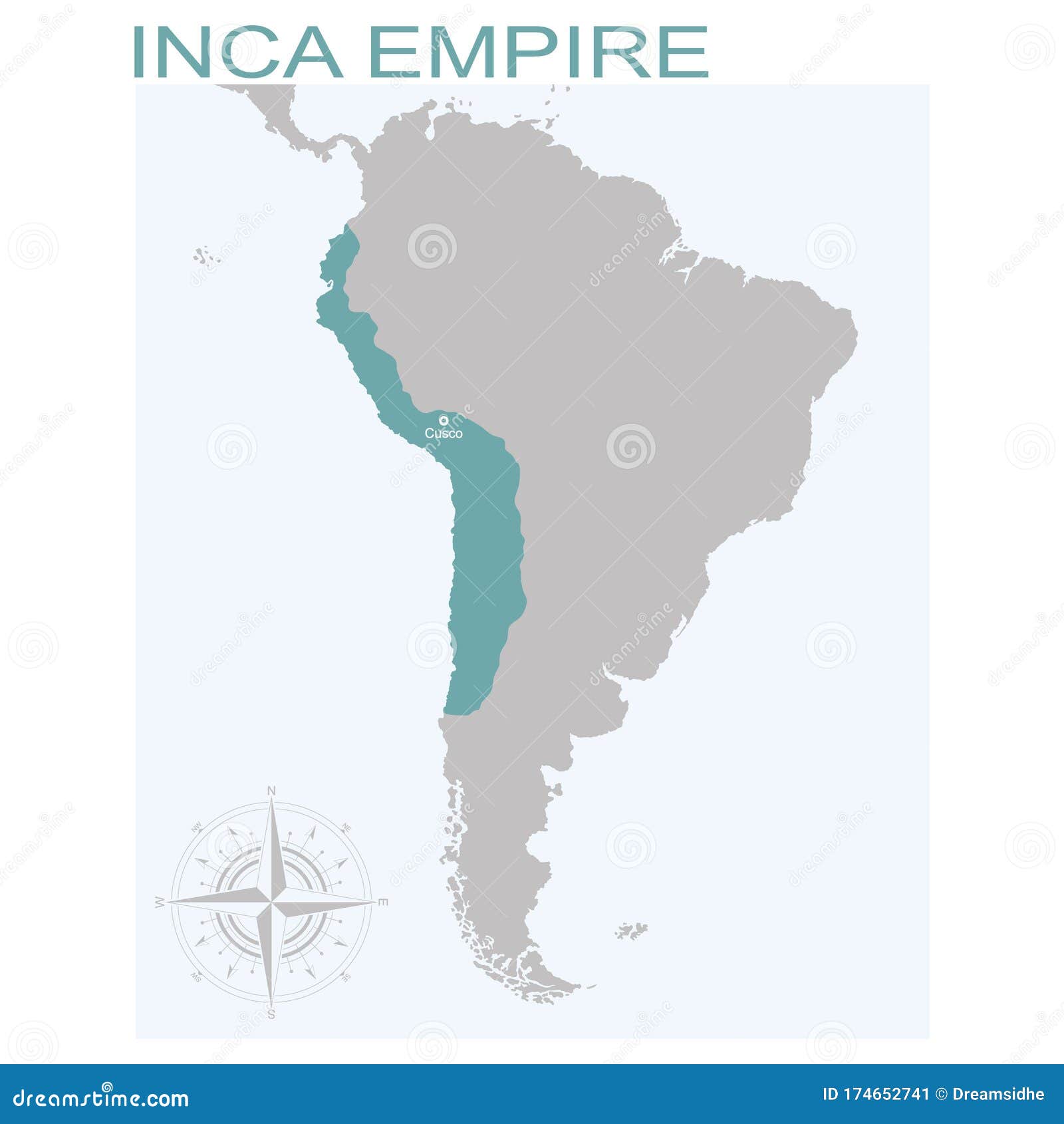 Vector Map of the Inca Empire Stock Vector - Illustration of cuzco ...
