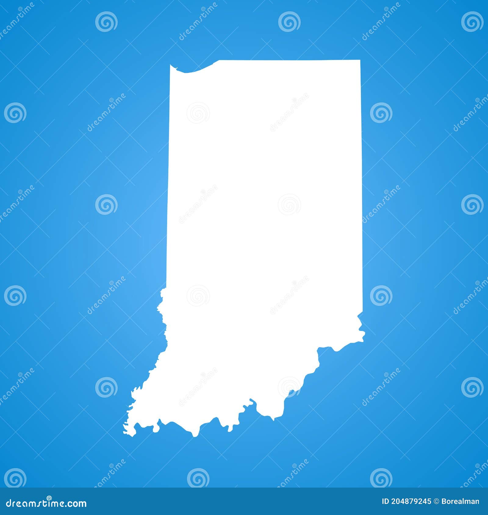 Map of the Indiana stock vector. Illustration of isolated - 204879245