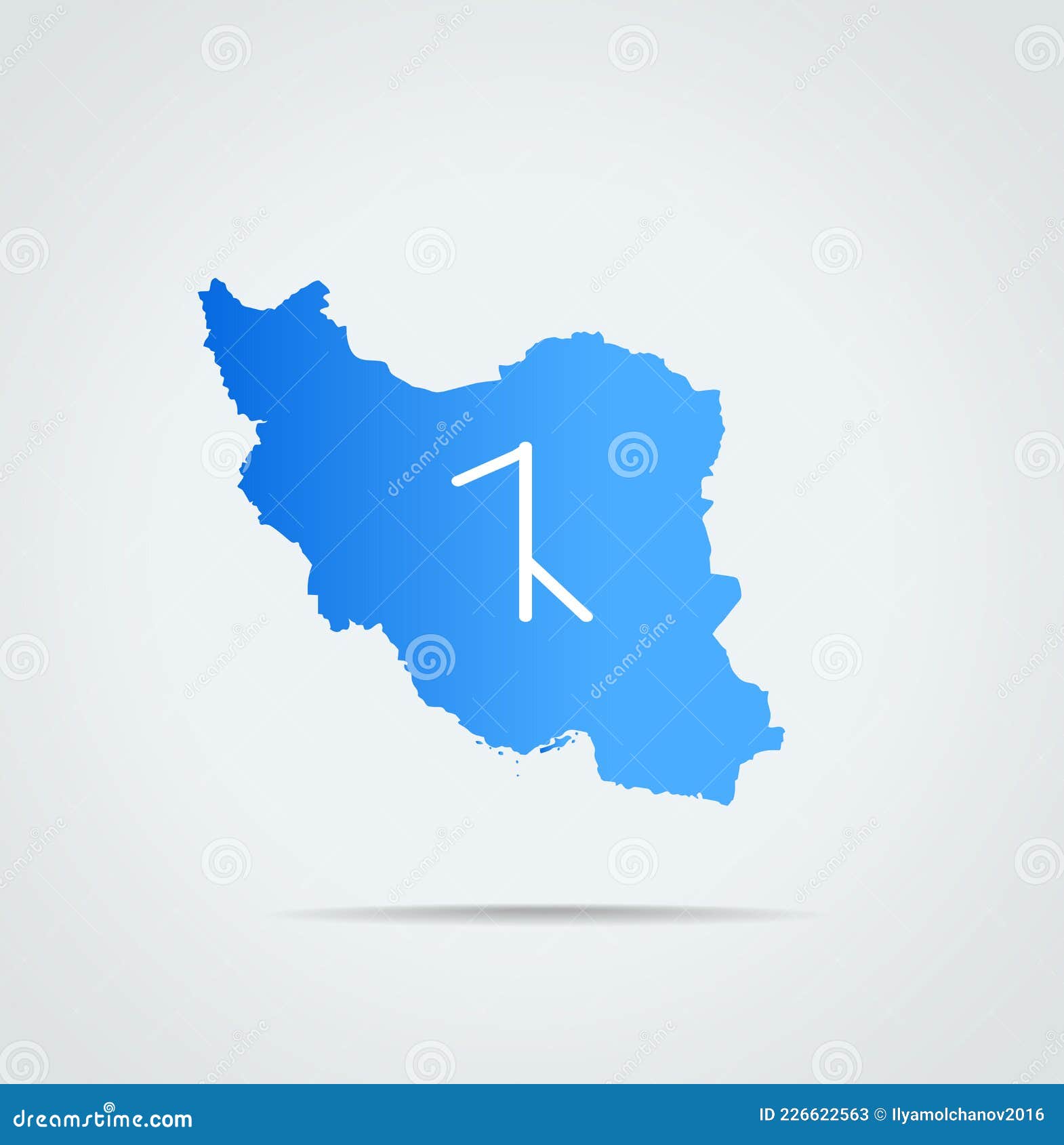 Vector Map of Iran Combined with Afshar Tribe Flag Stock Vector ...