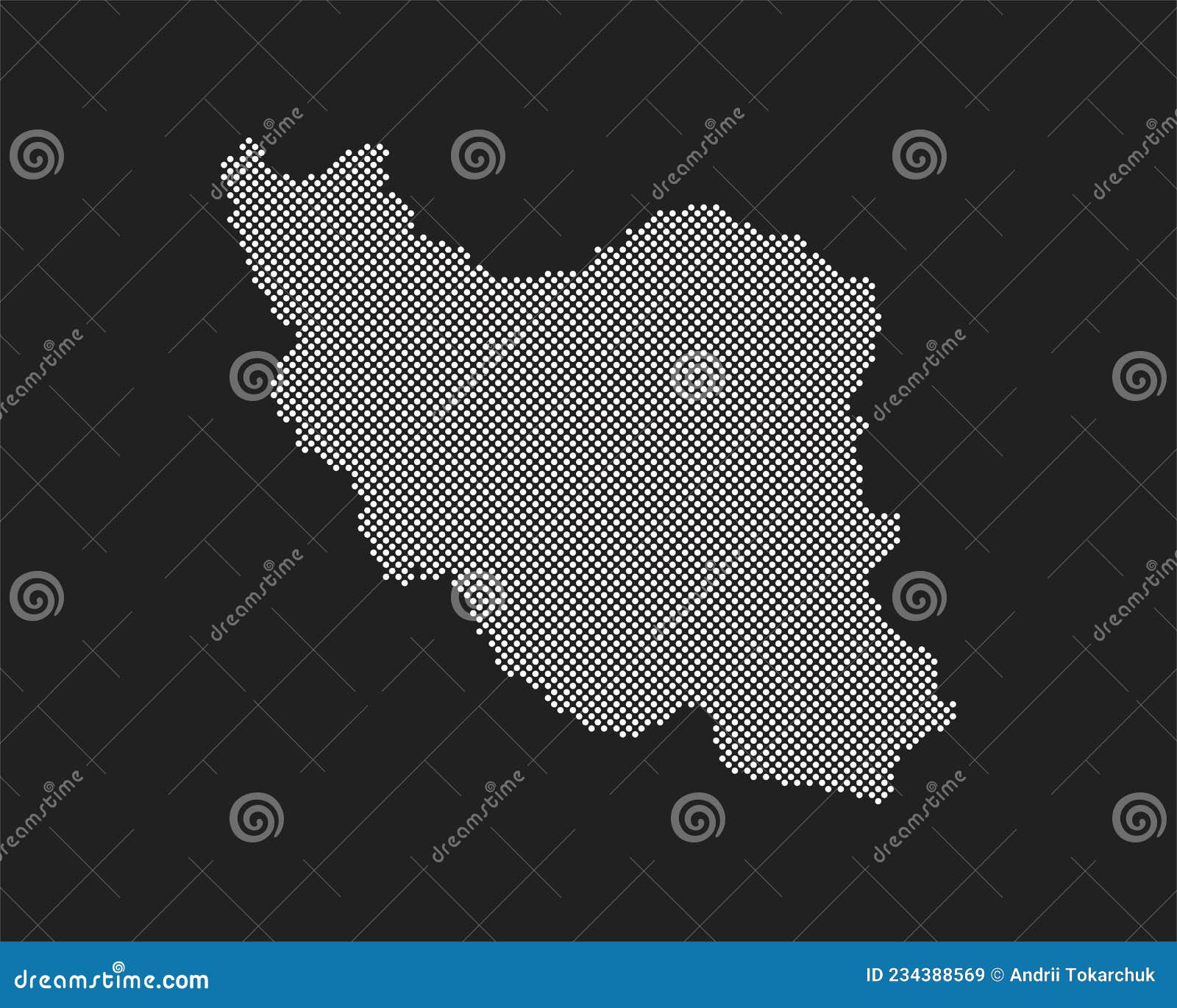 Vector Map Iran from Dots, Digital Template Stock Vector - Illustration ...