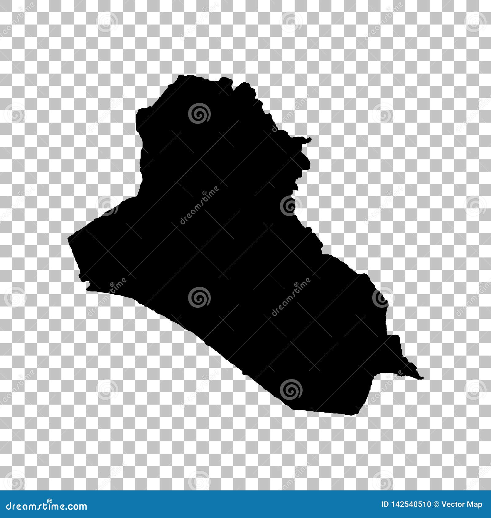 Iraq Map Isolated On White Background. Republic Of Iraq Vector Thin ... Iraq Map Isolated On White Background. Republic Of Iraq Vector Thin ...