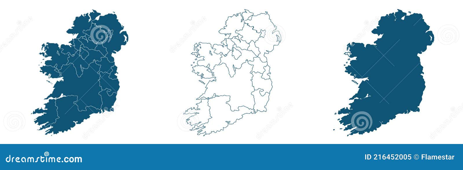 Vector Map Ireland Country on White Background. Stock Vector ...