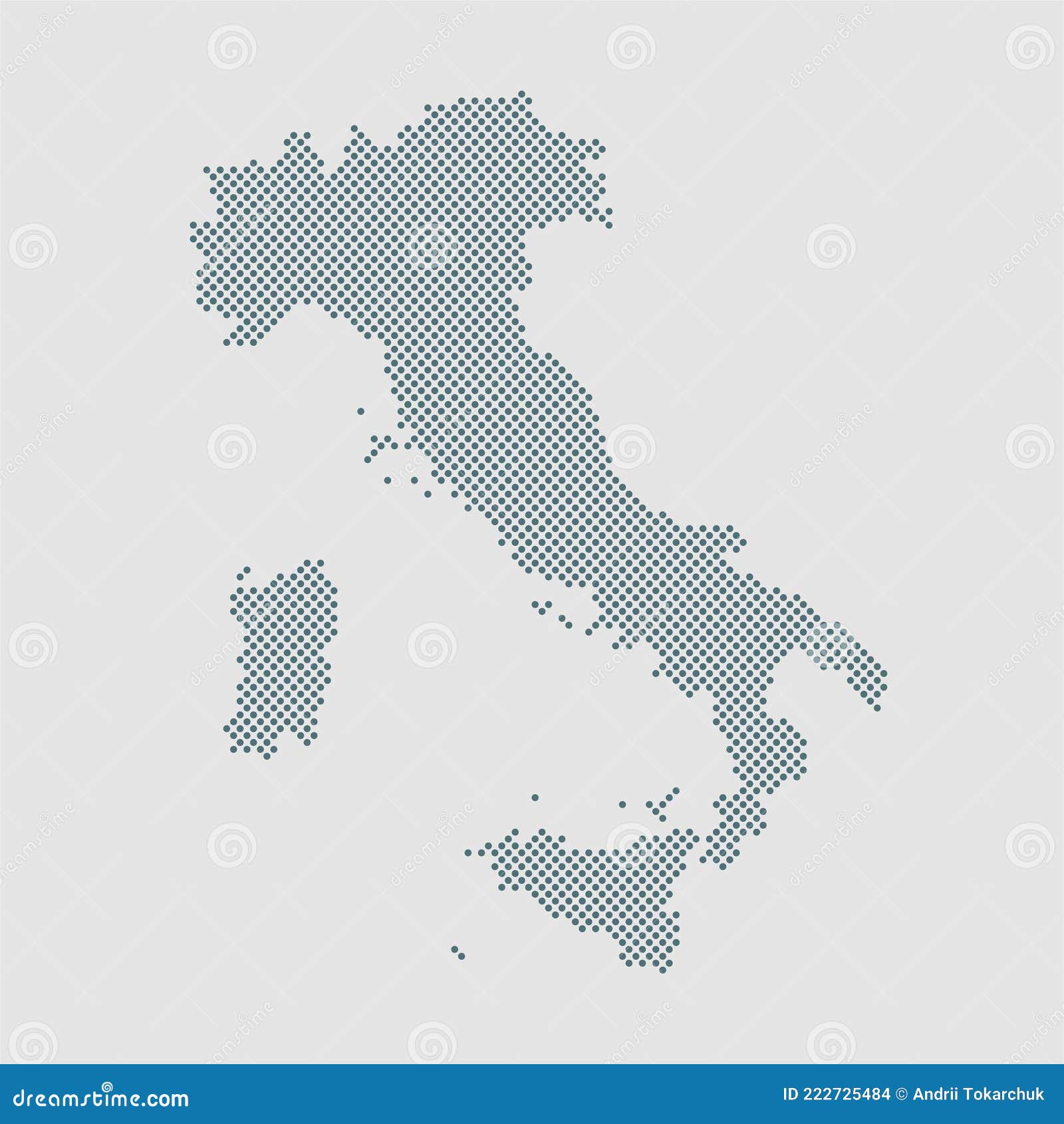 Vector Map Italy from Dots, Digital Template Stock Vector ...