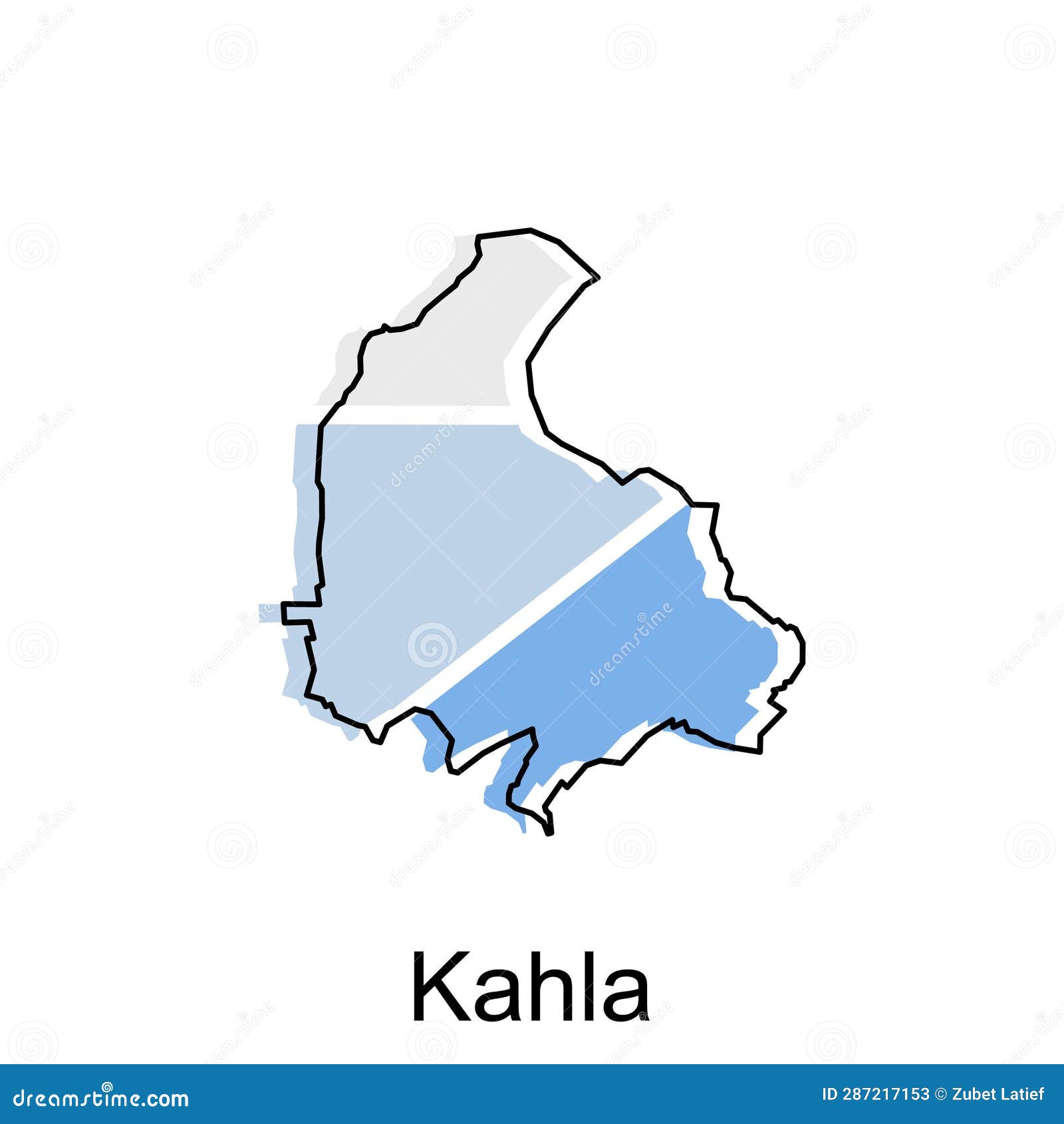Vector Map of Kahla. Borders of for Your Infographic Stock Vector ...