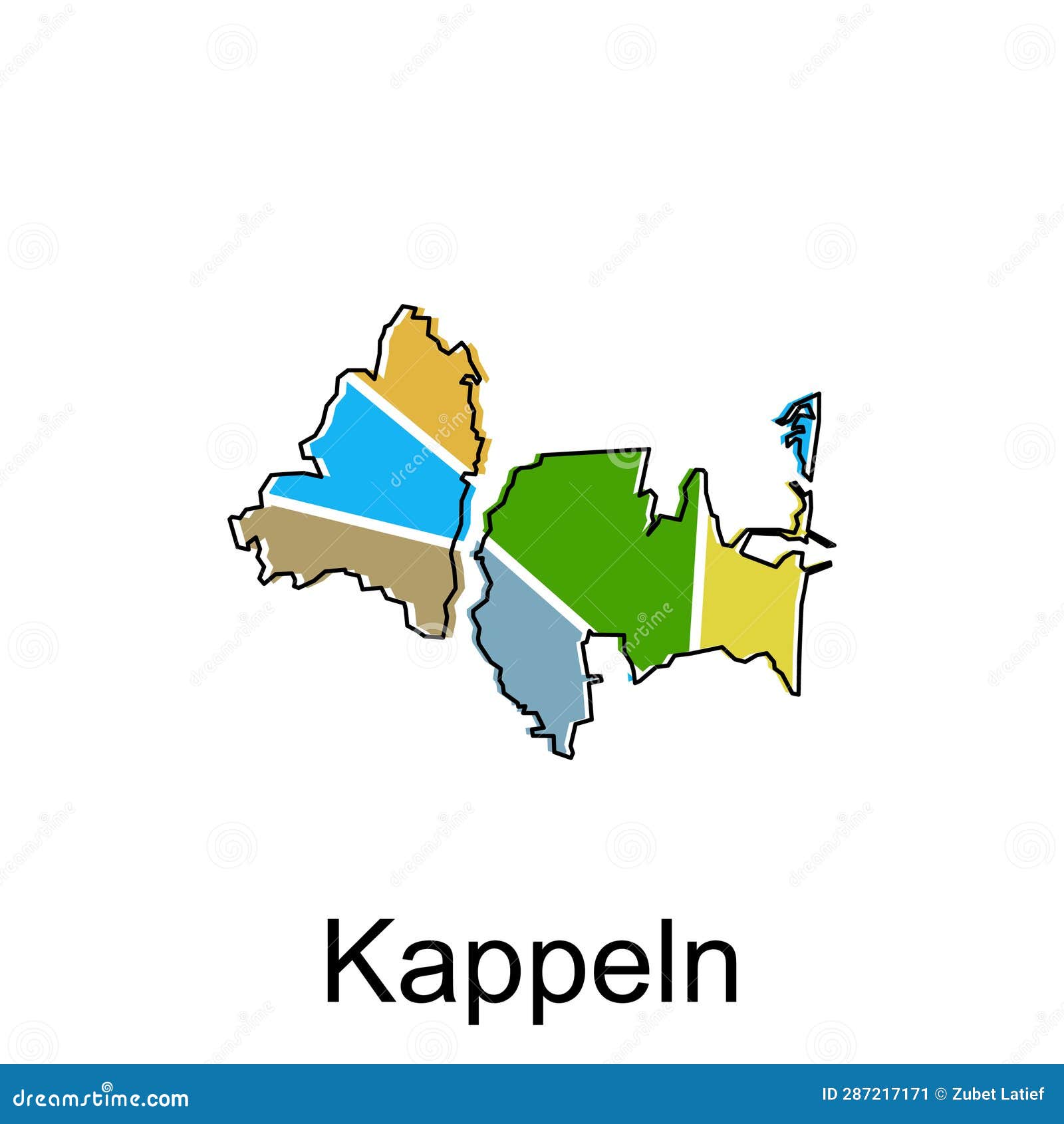 Vector Map of Kappeln. Borders of for Your Infographic Stock ...