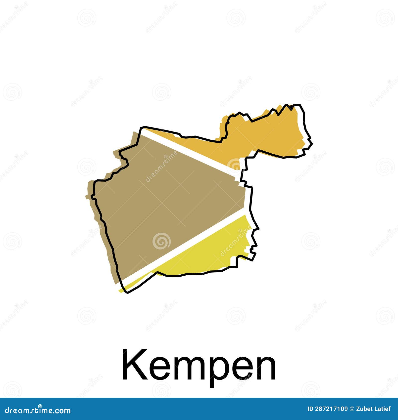 Vector Map of Kempen. Borders of for Your Infographic Stock Vector ...