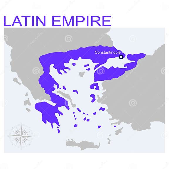 Vector Map of the Latin Empire Stock Vector - Illustration of graphic ...