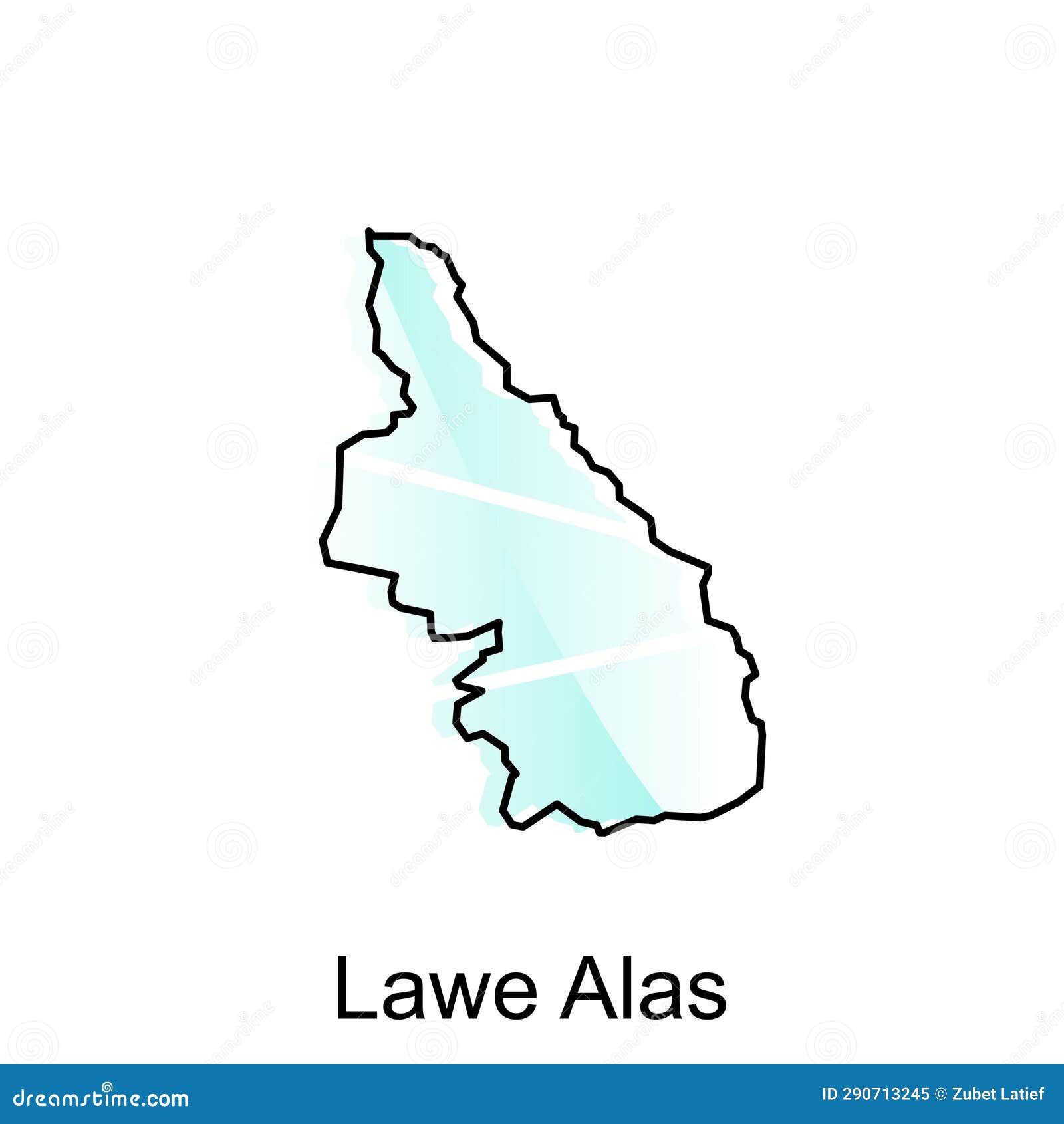 Vector Map Of Lawe Bulan City Modern Outline, Logo Vector Design ...